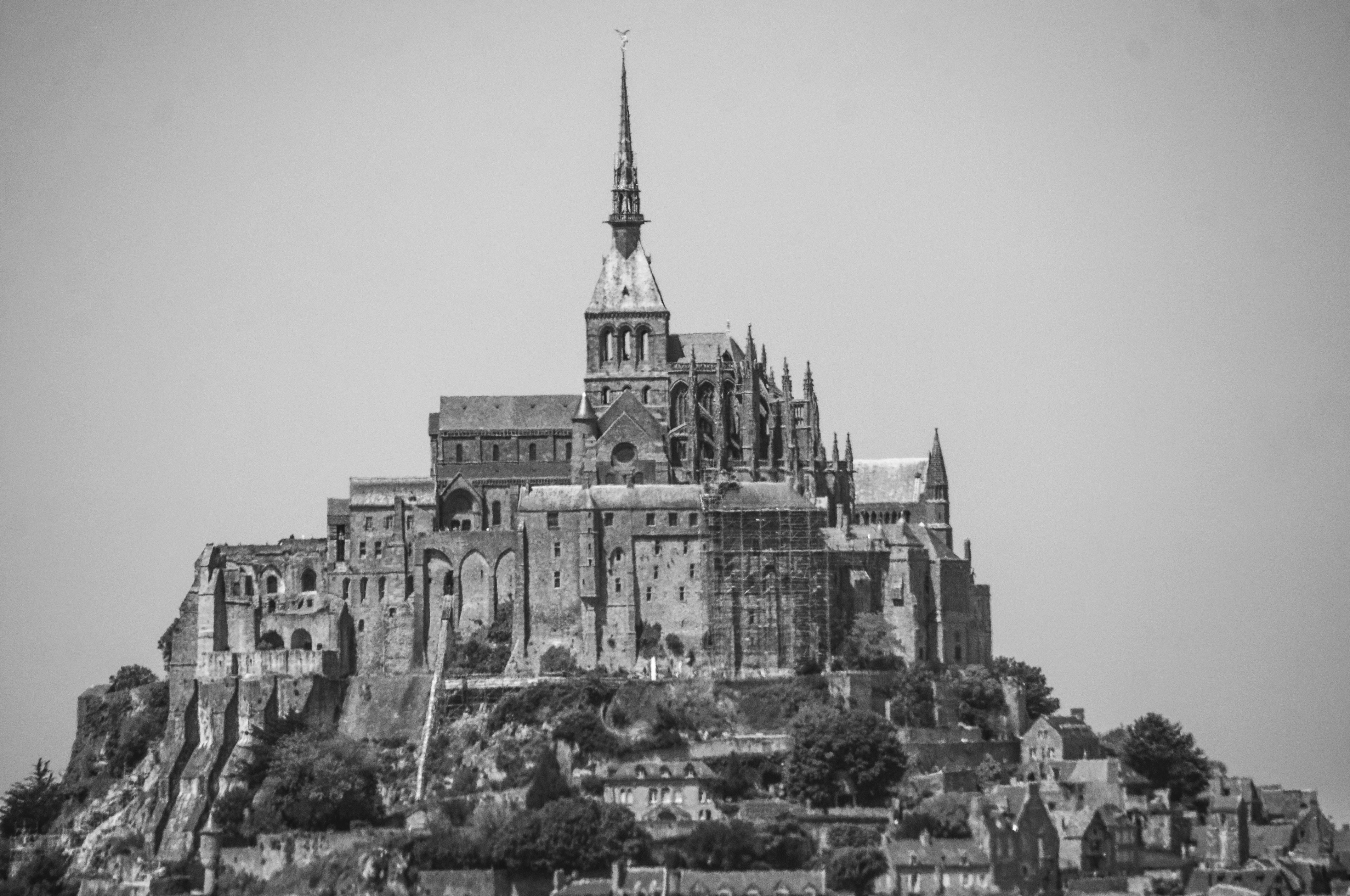 Stone Hierarchy: Mont Saint-Michel Rising from The Tides