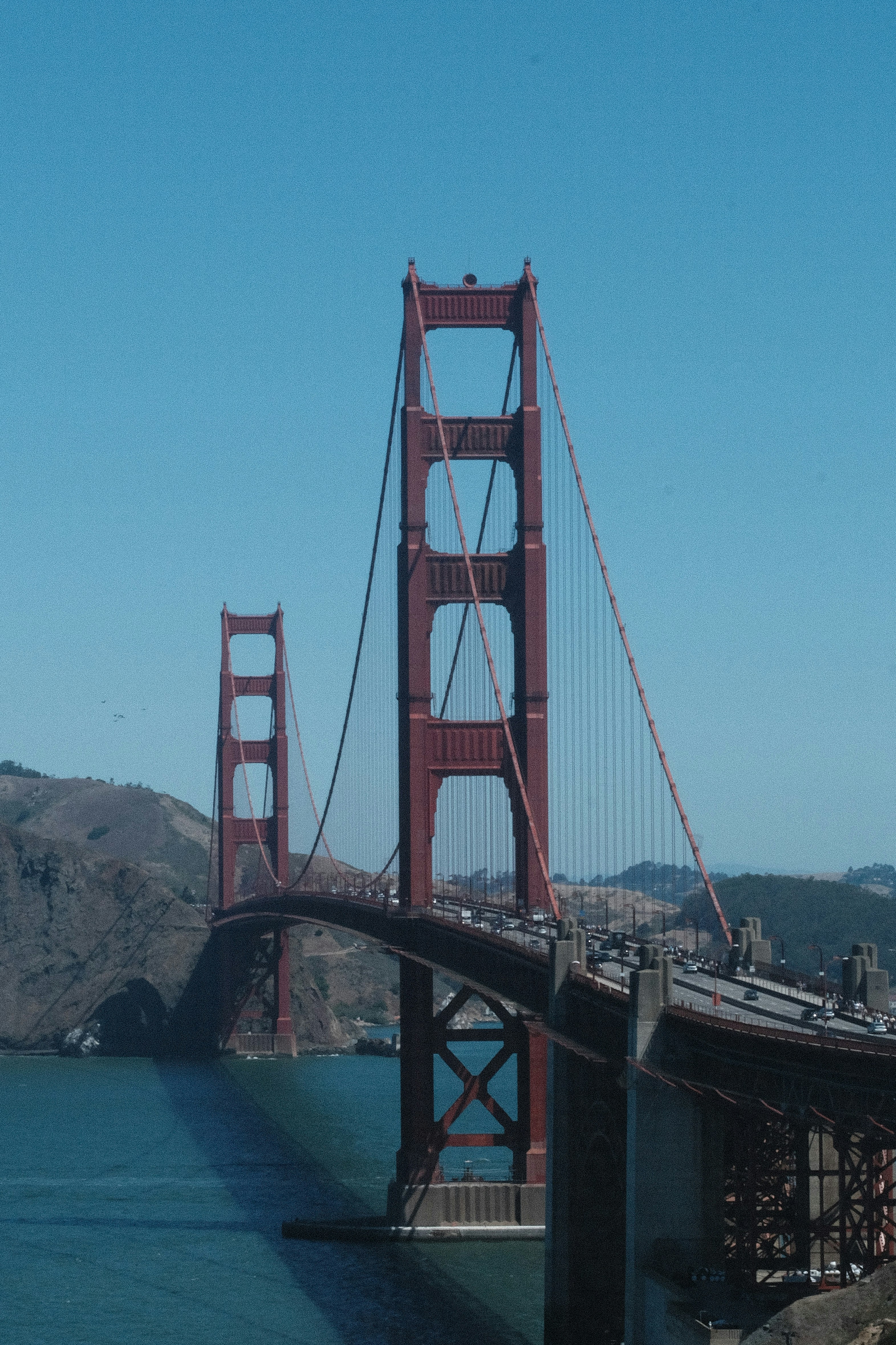 Red Towers Crossing the Bay