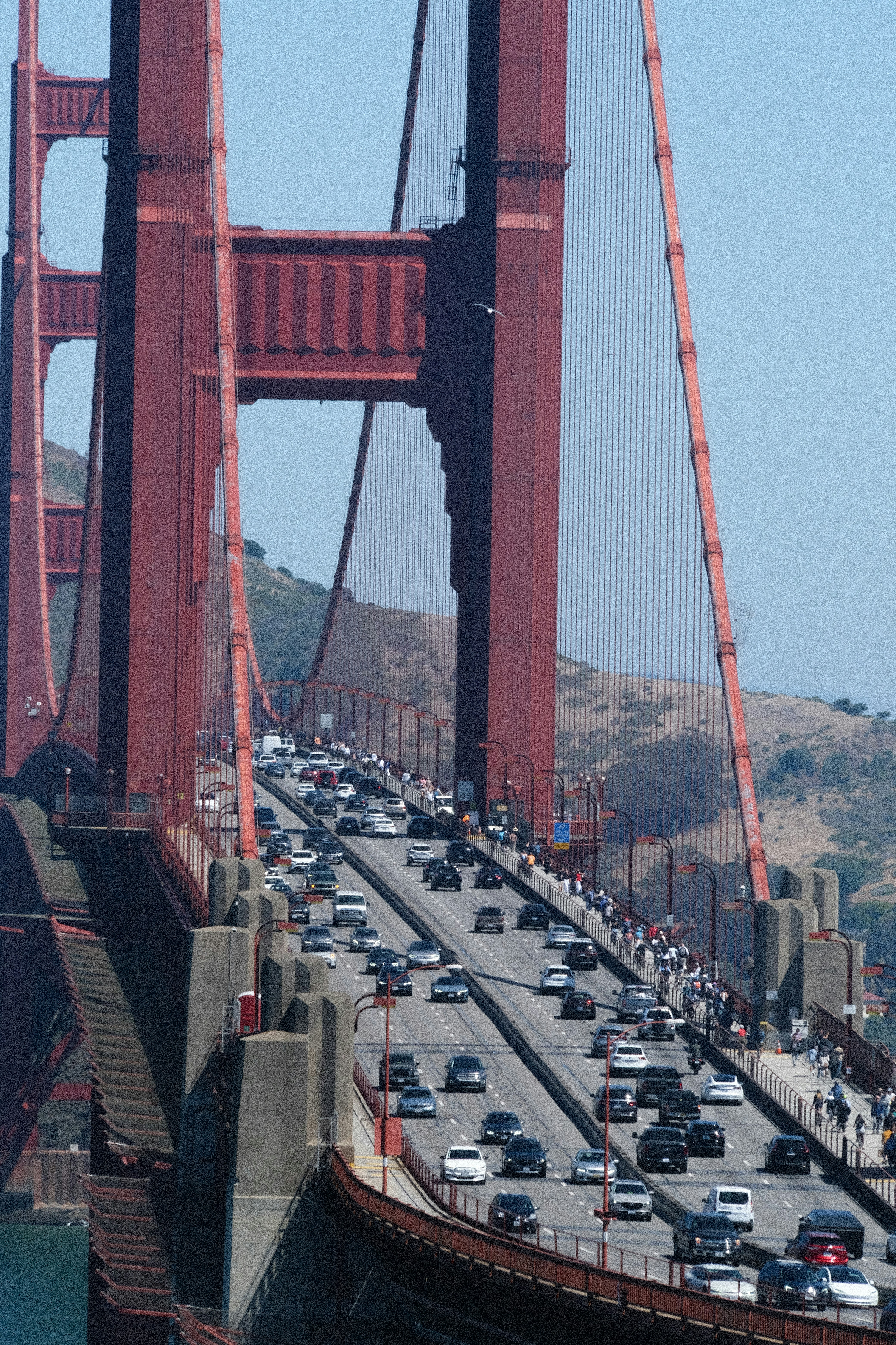 Traffic Ribbons Under the Golden Gate