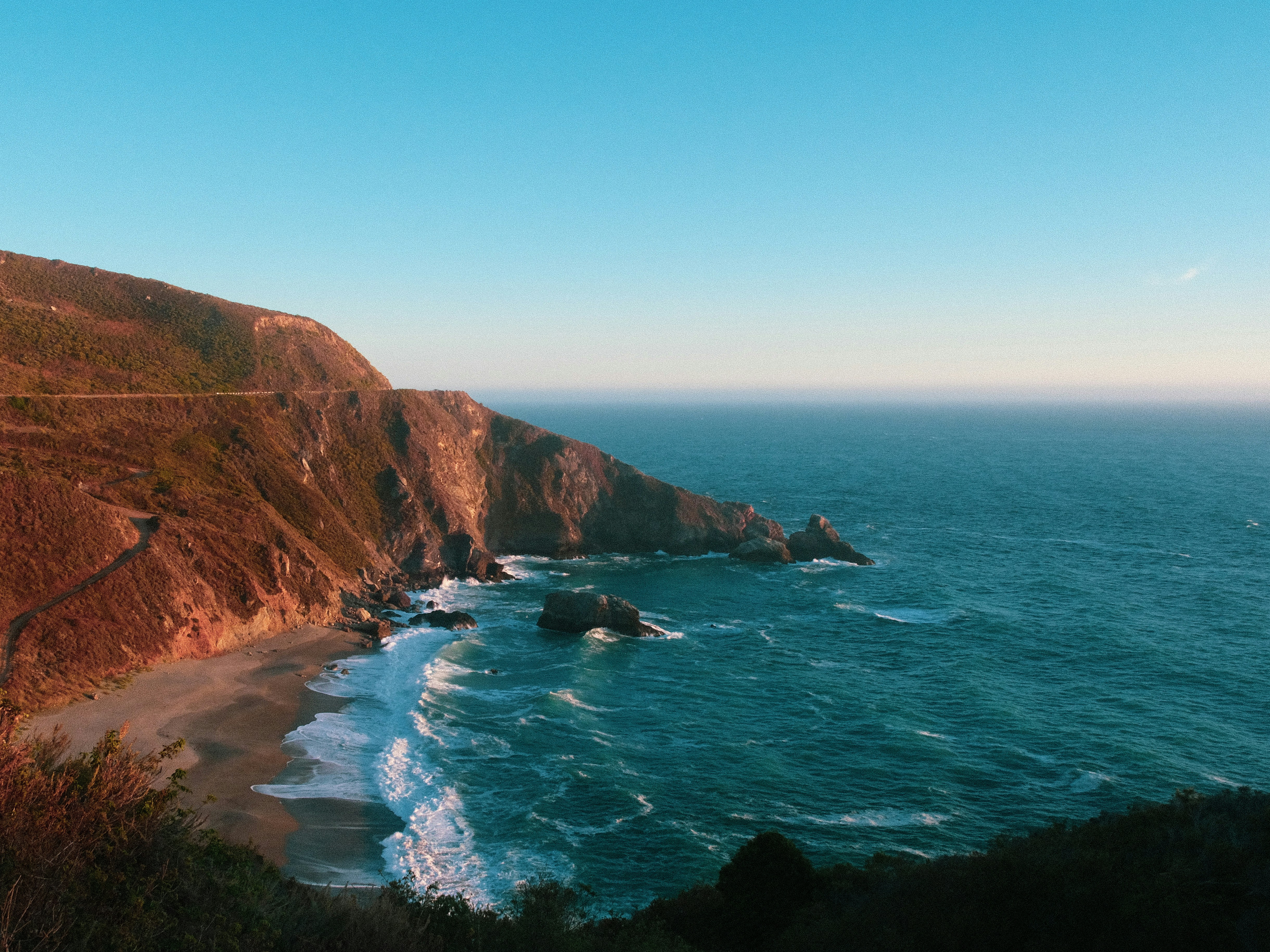 Cliffside Coastline Embracing the Quiet Horizon