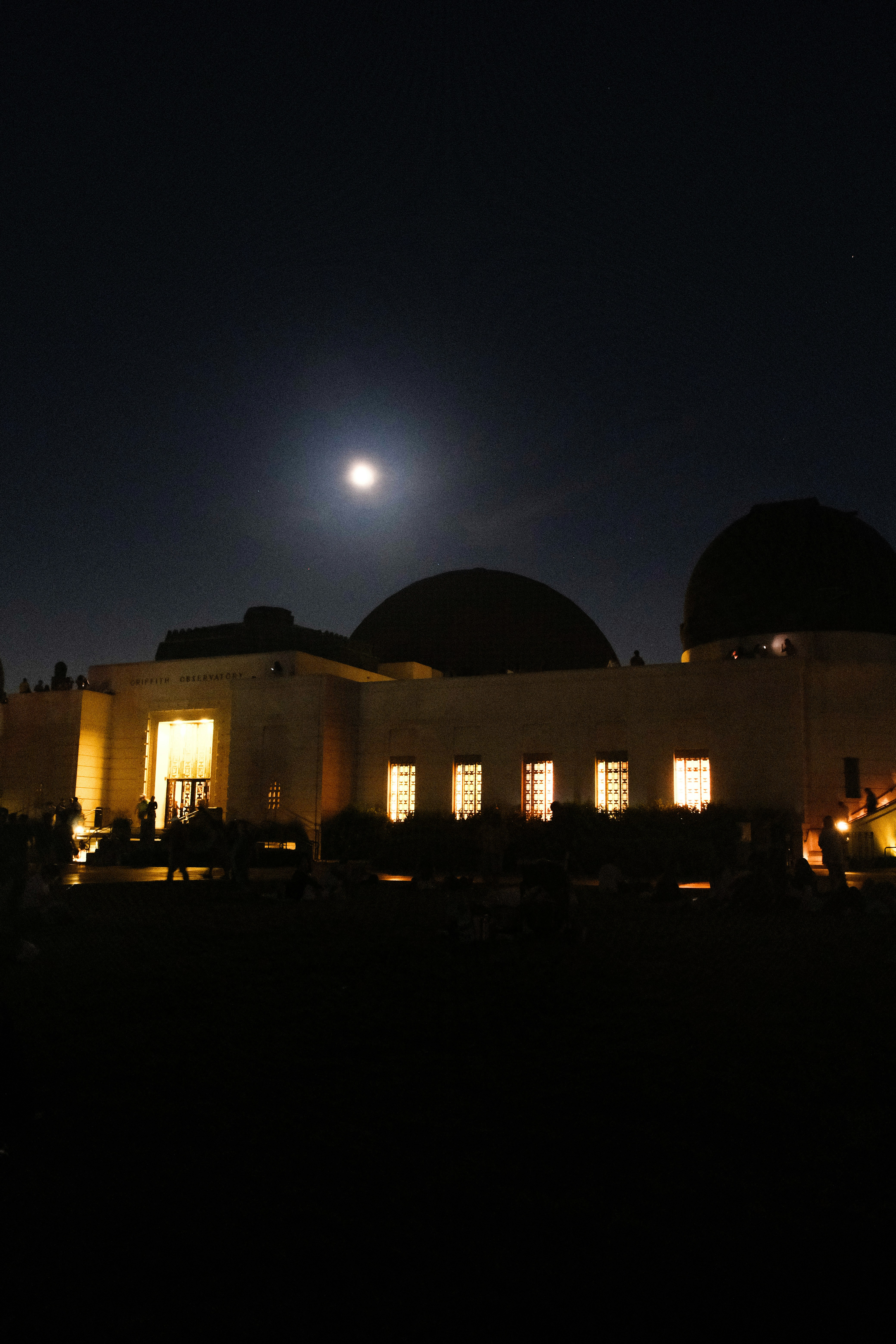 Moonlit Observatory: Quiet silhouettes along a domed skyline