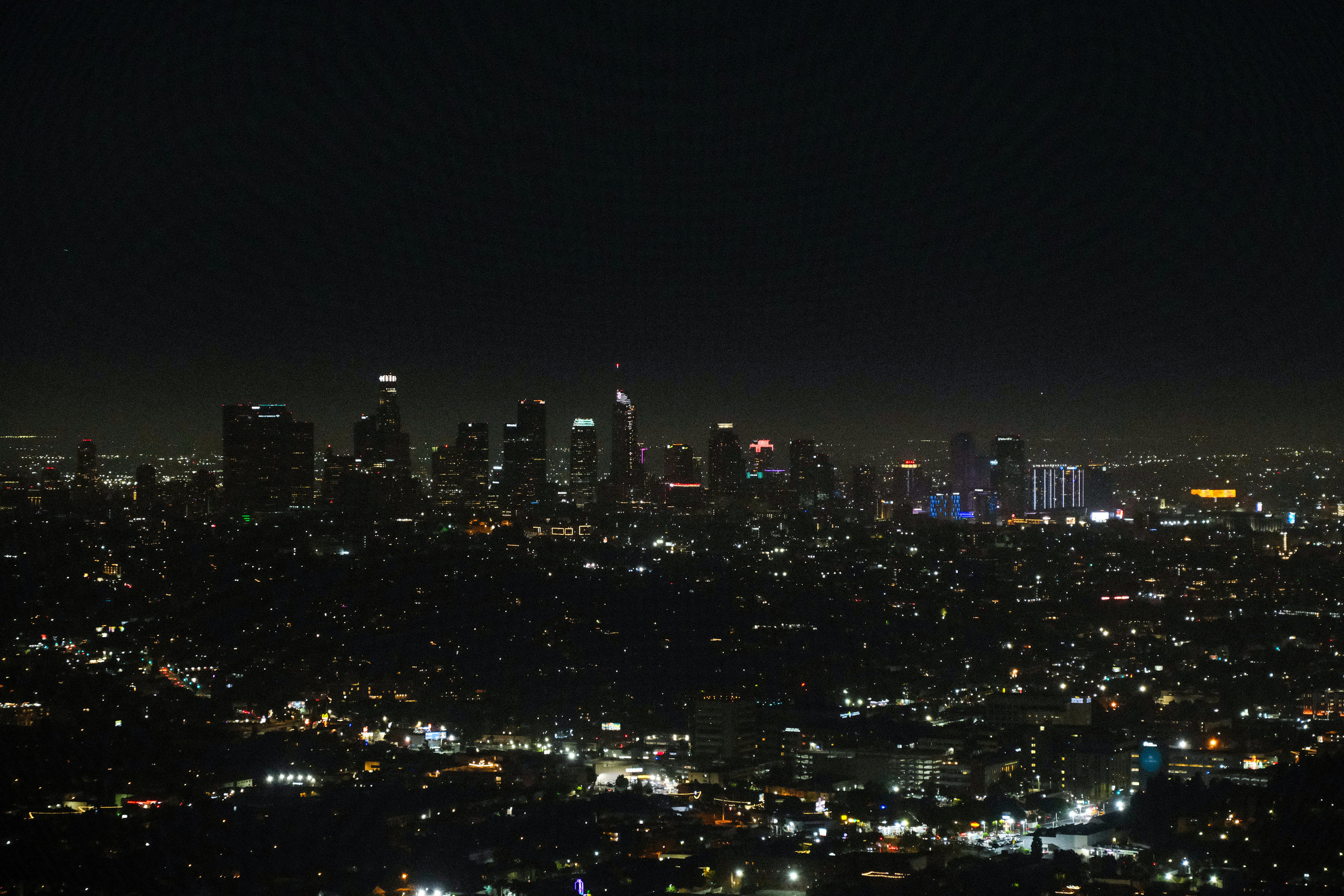 Midnight Skyline: A City that Never Sleeps from the Hills