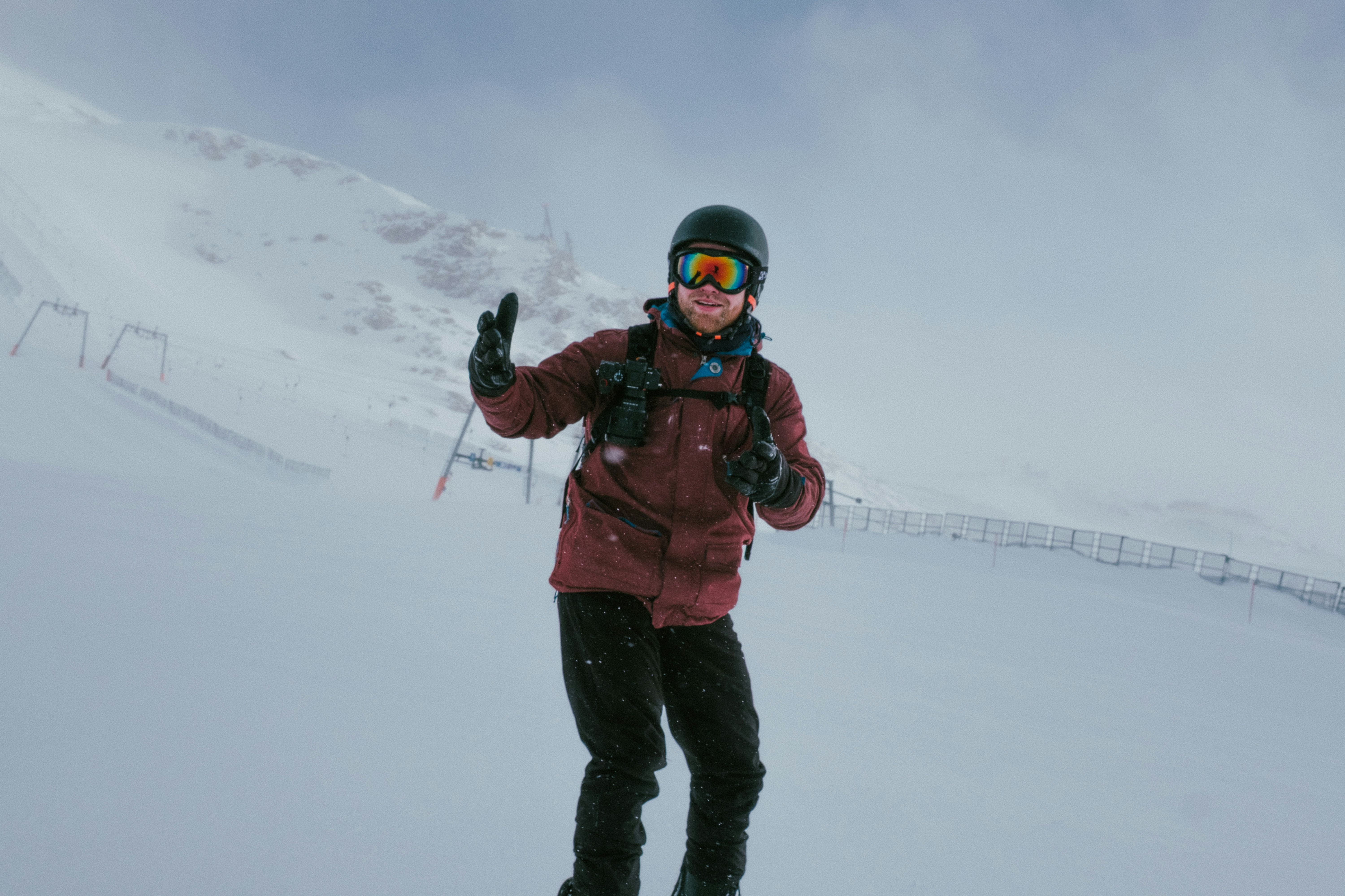 Avalanche of Calm: Ski Guide Poses for the Lens