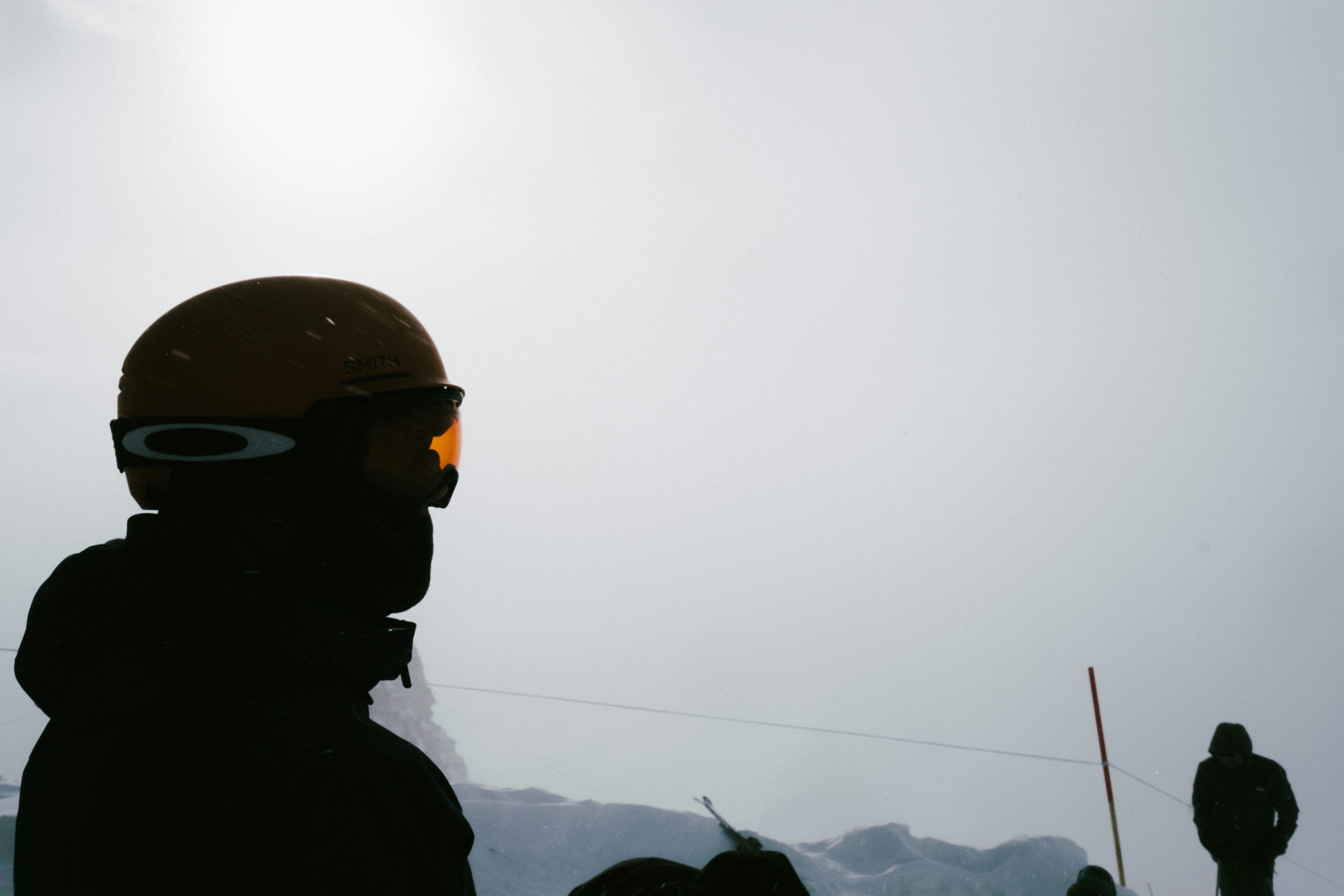 Silhouette at the Summit: A Glacial Outpost in Winter Light
