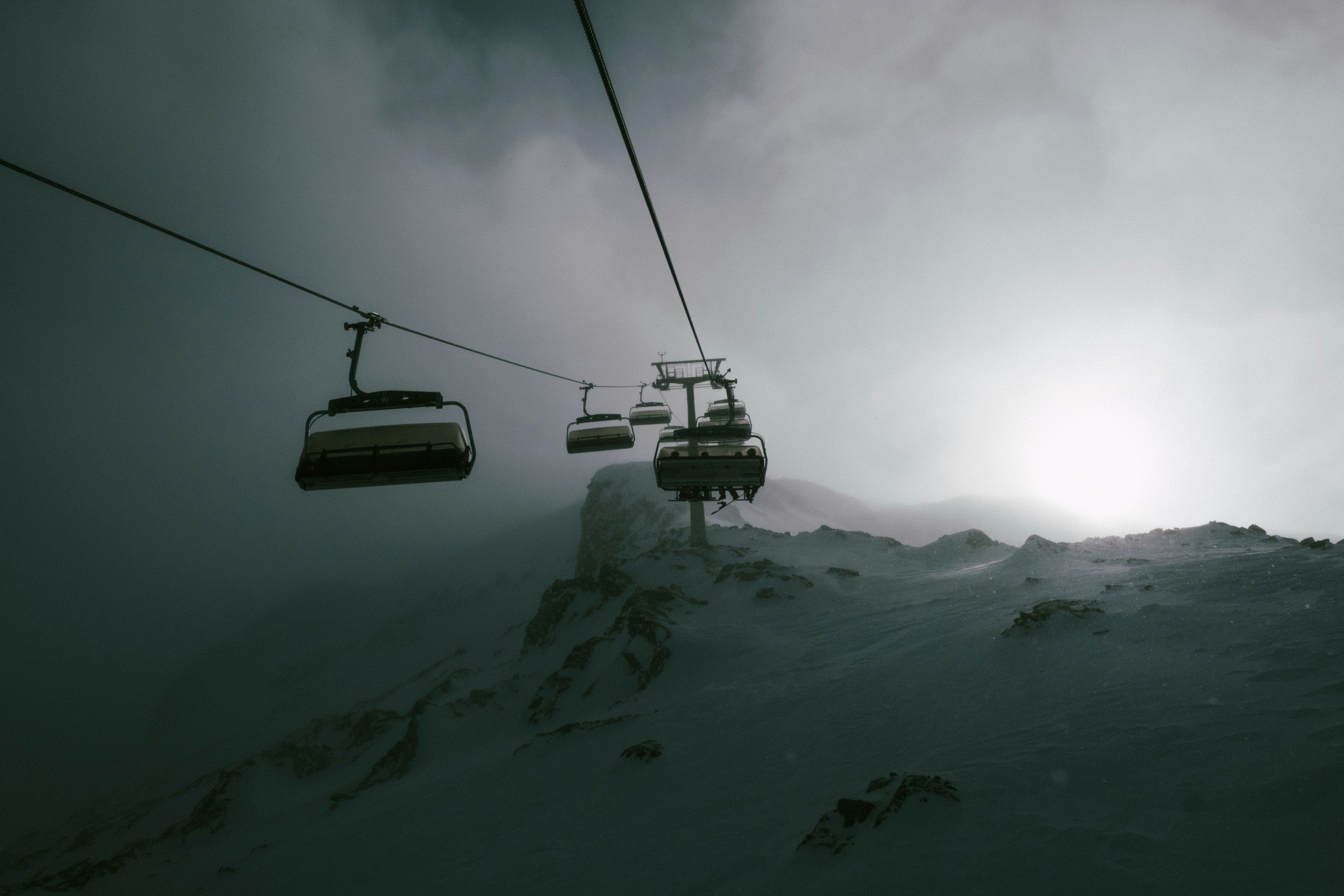 Ridge Lines and Gondola Shadow