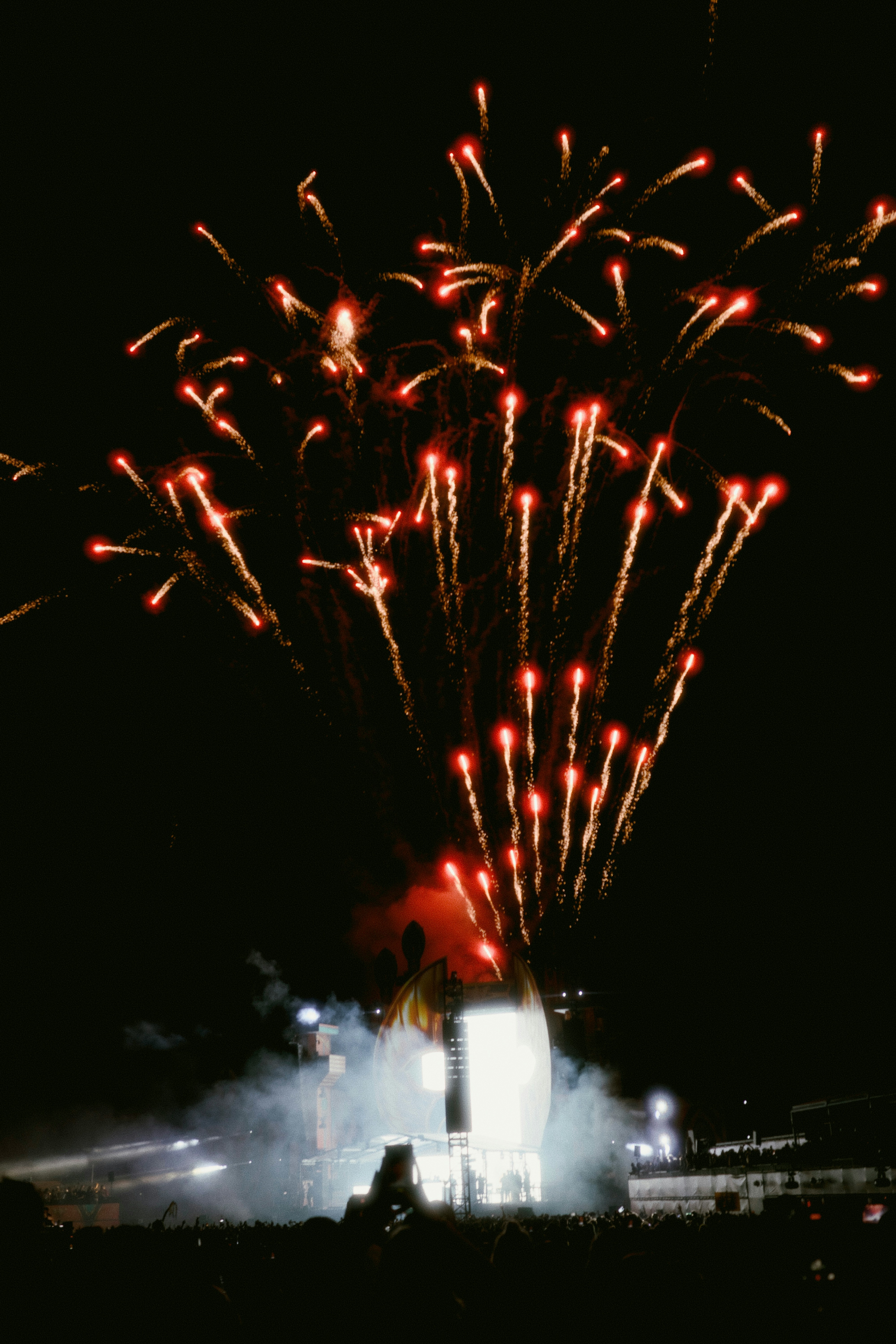 Fireworks Over the Night Launch Pad