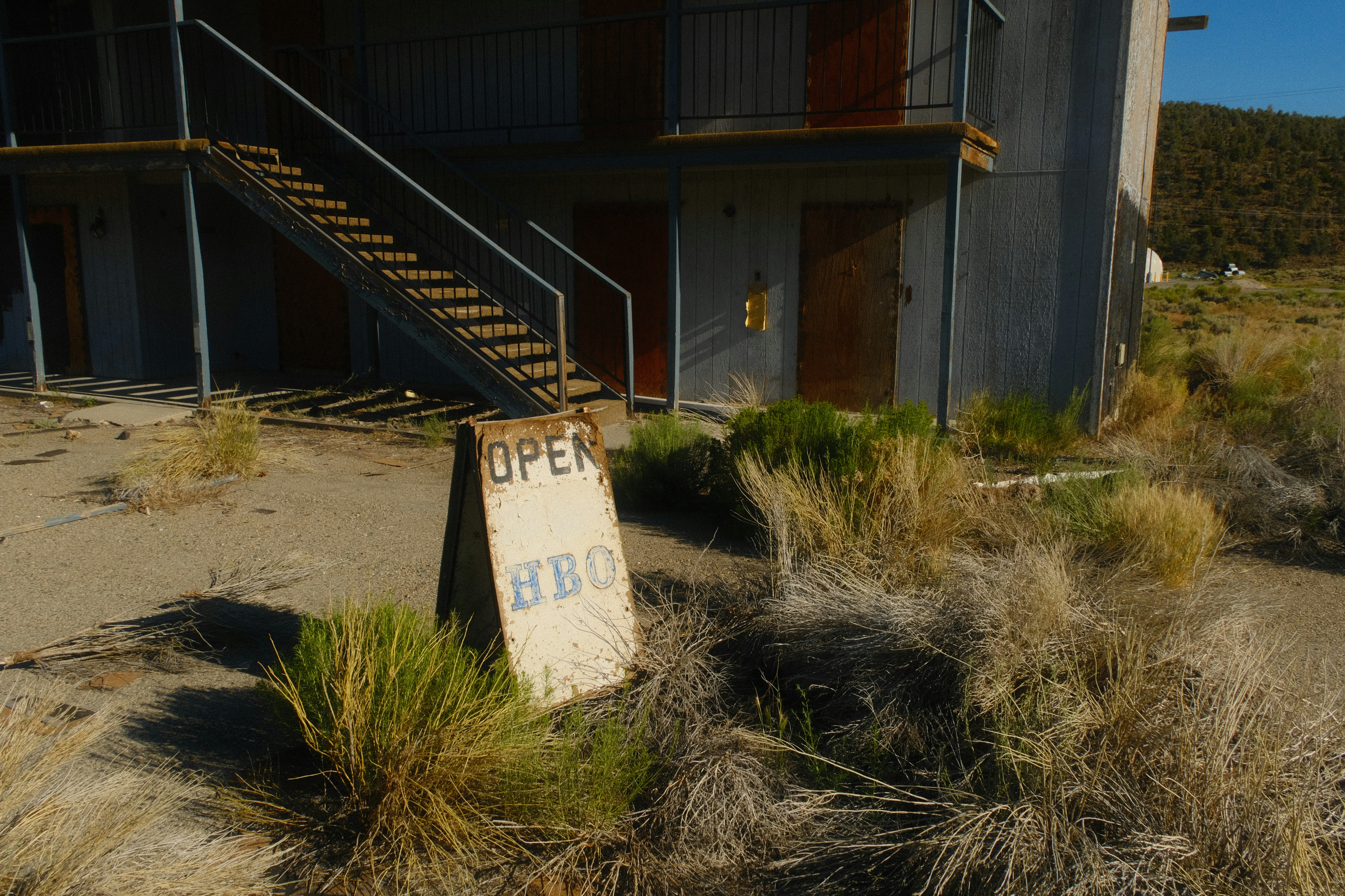 Abandoned BBQ Stand at the Edge of a Deserted Complex