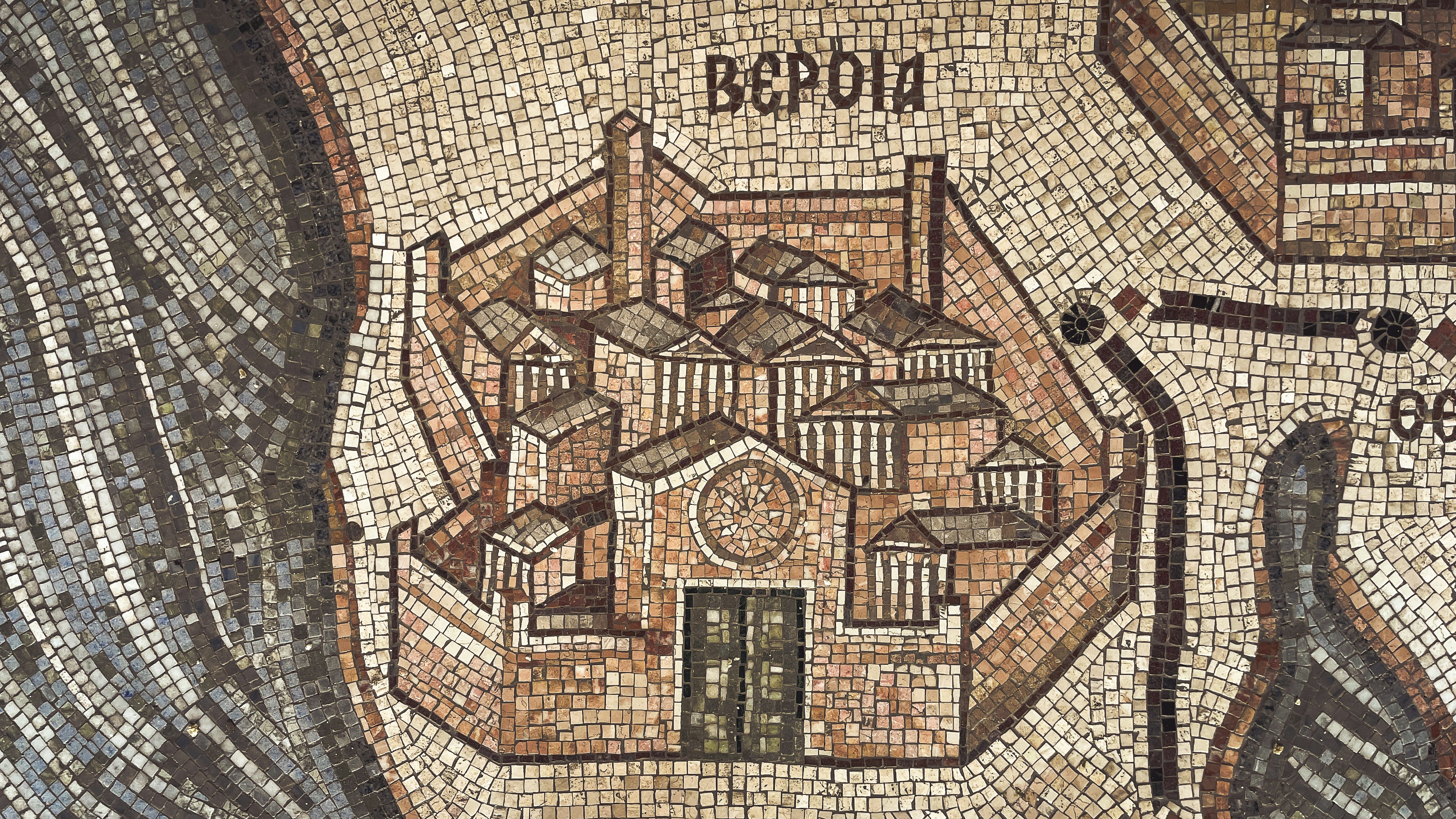 Mosaic Fortified Complex Under a Scripted Skyline