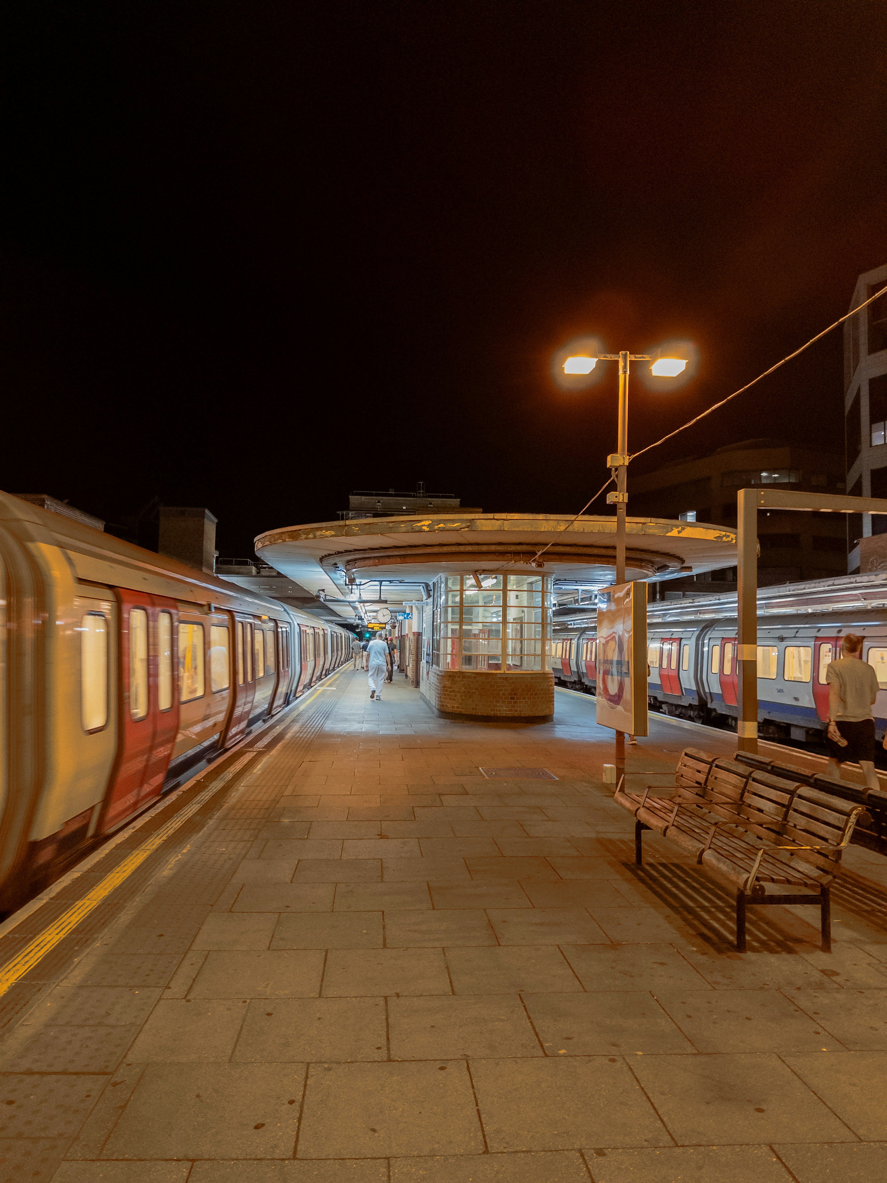 Neon Dawn at a Quiet Platform