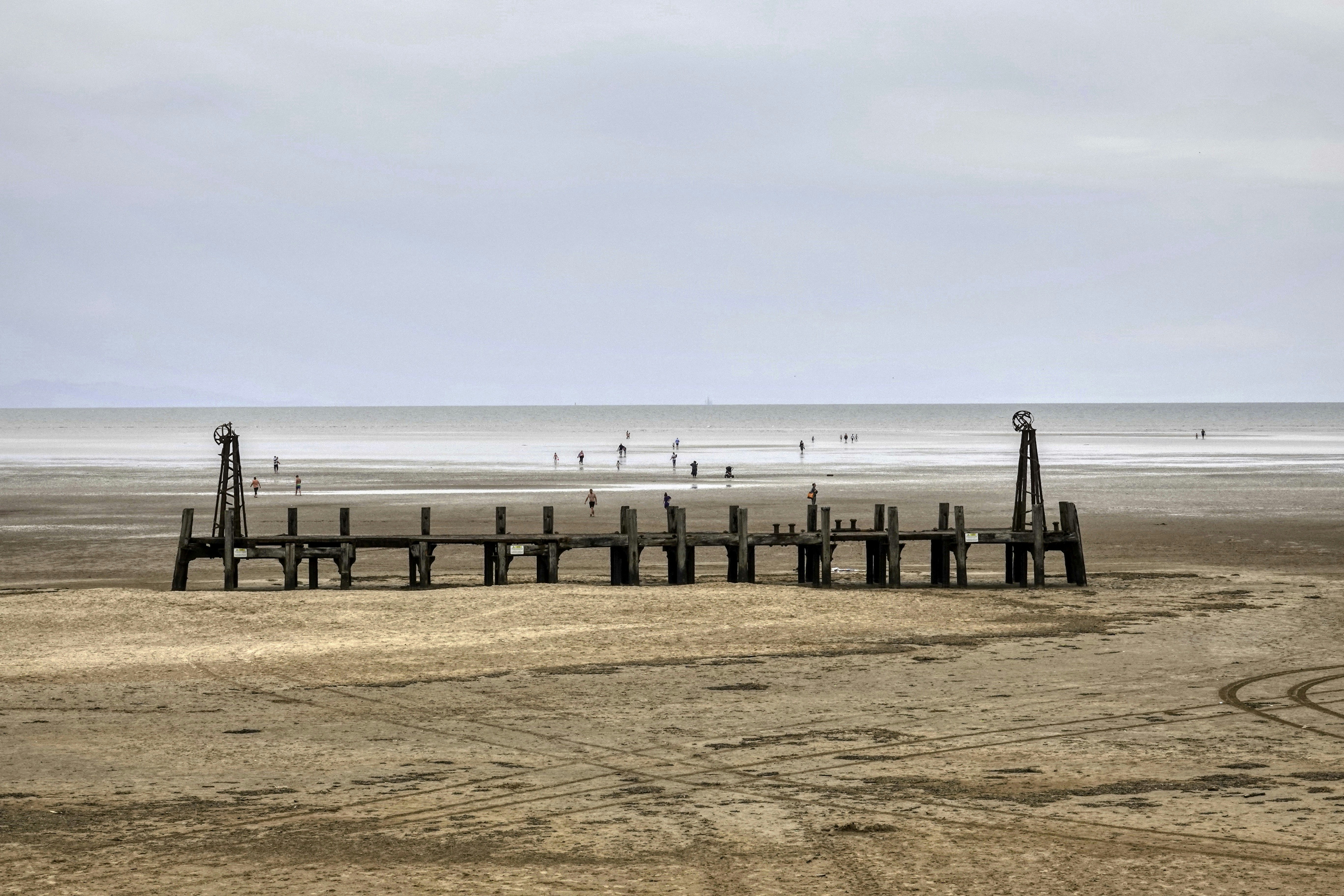 Remnant Pier on a Quiet Tidal Plain
