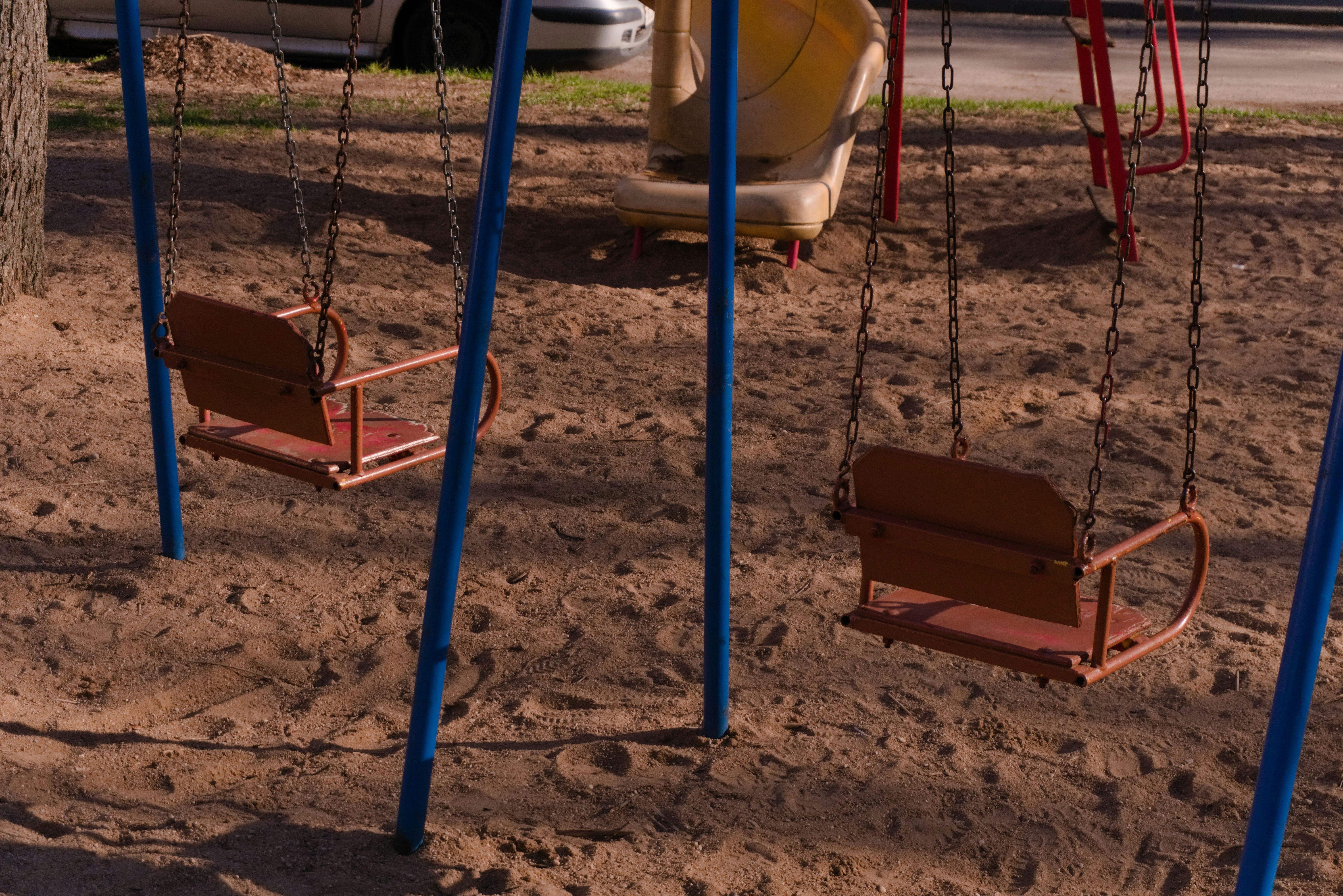 Dusty Swing Set at Dusk