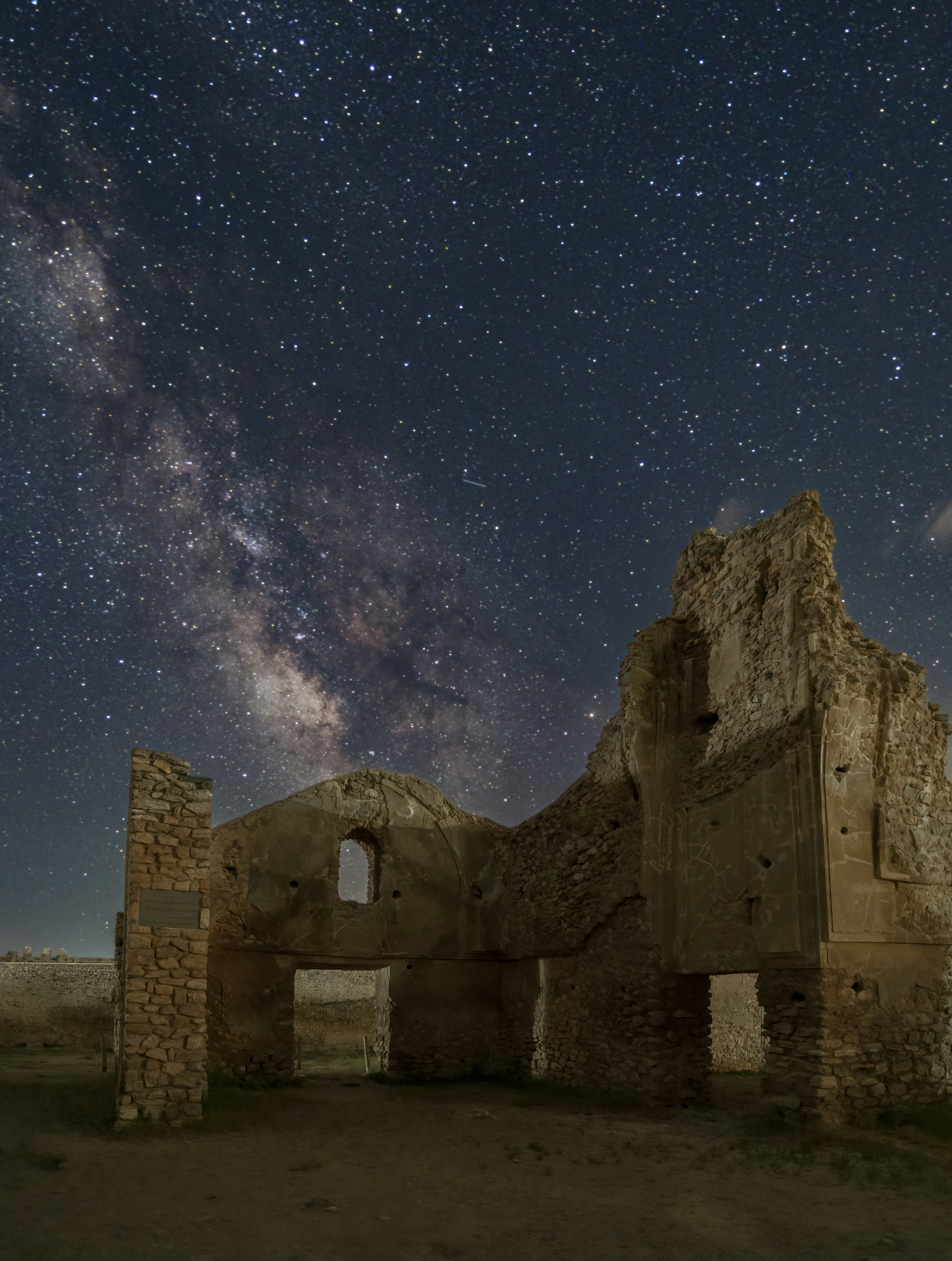 Milky Way Over Ruined Archway