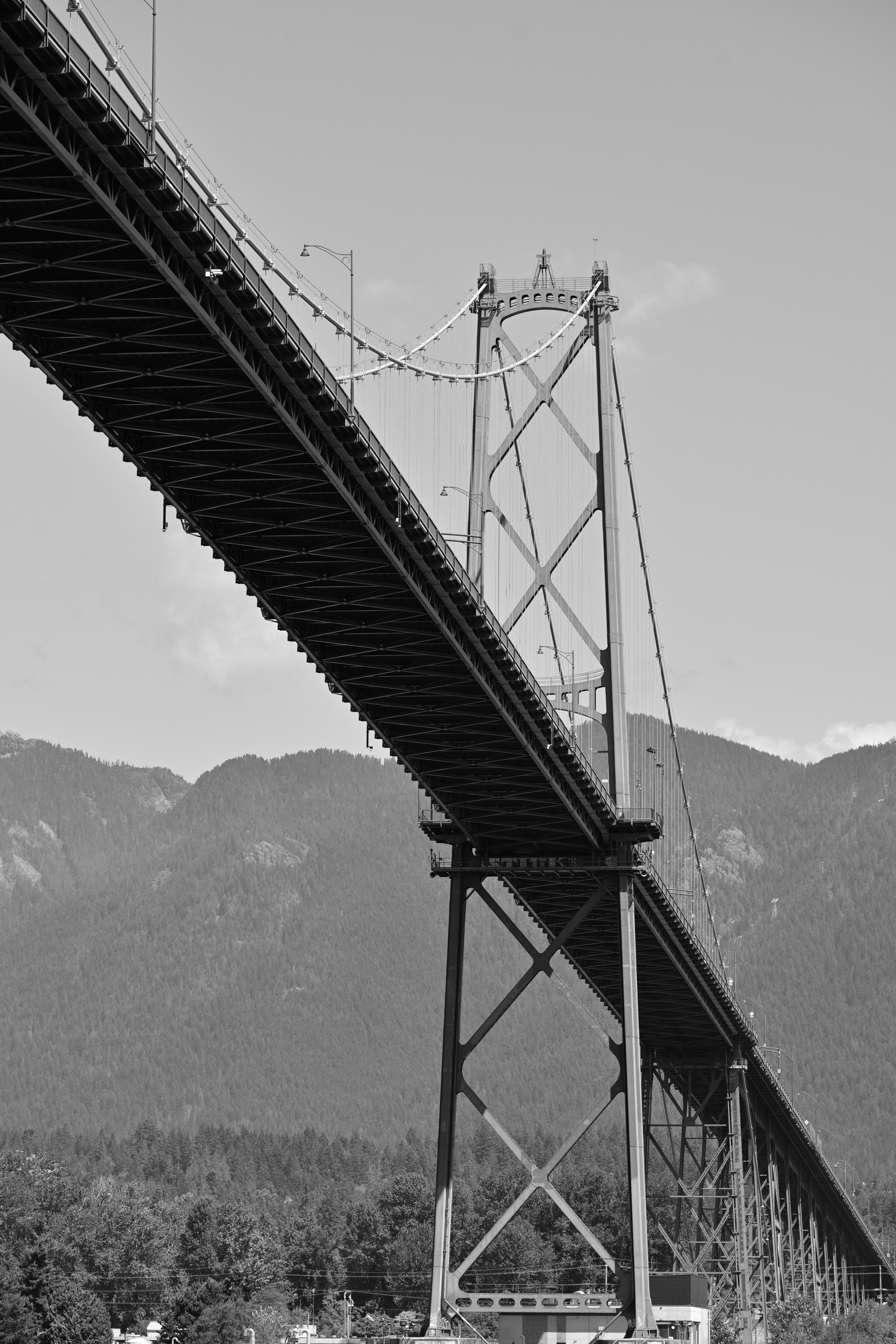 Suspended Lines: A Steel Giant Crossing a Quiet Valley