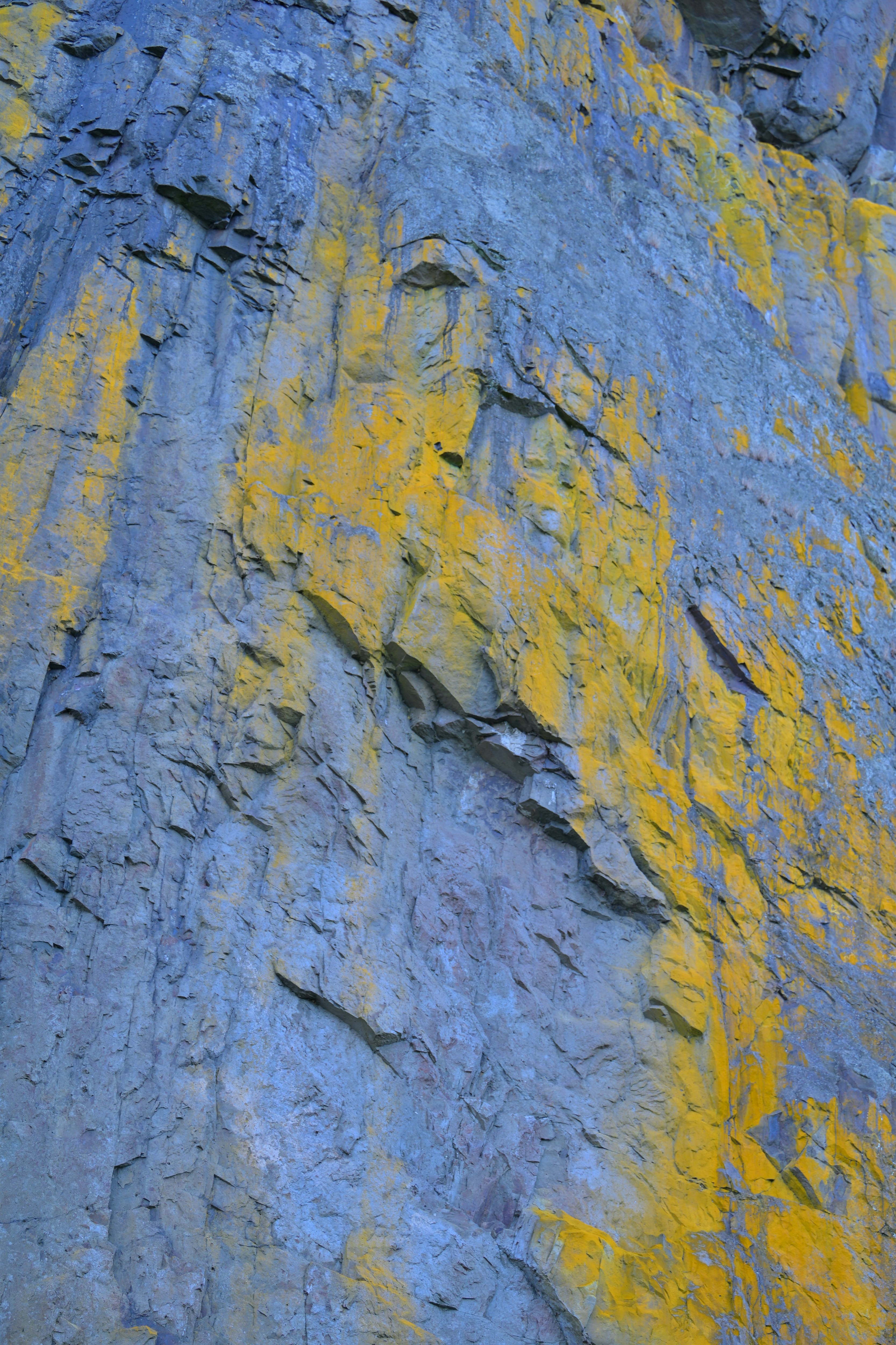 Aurora Cliff: Blue-Gold Strata