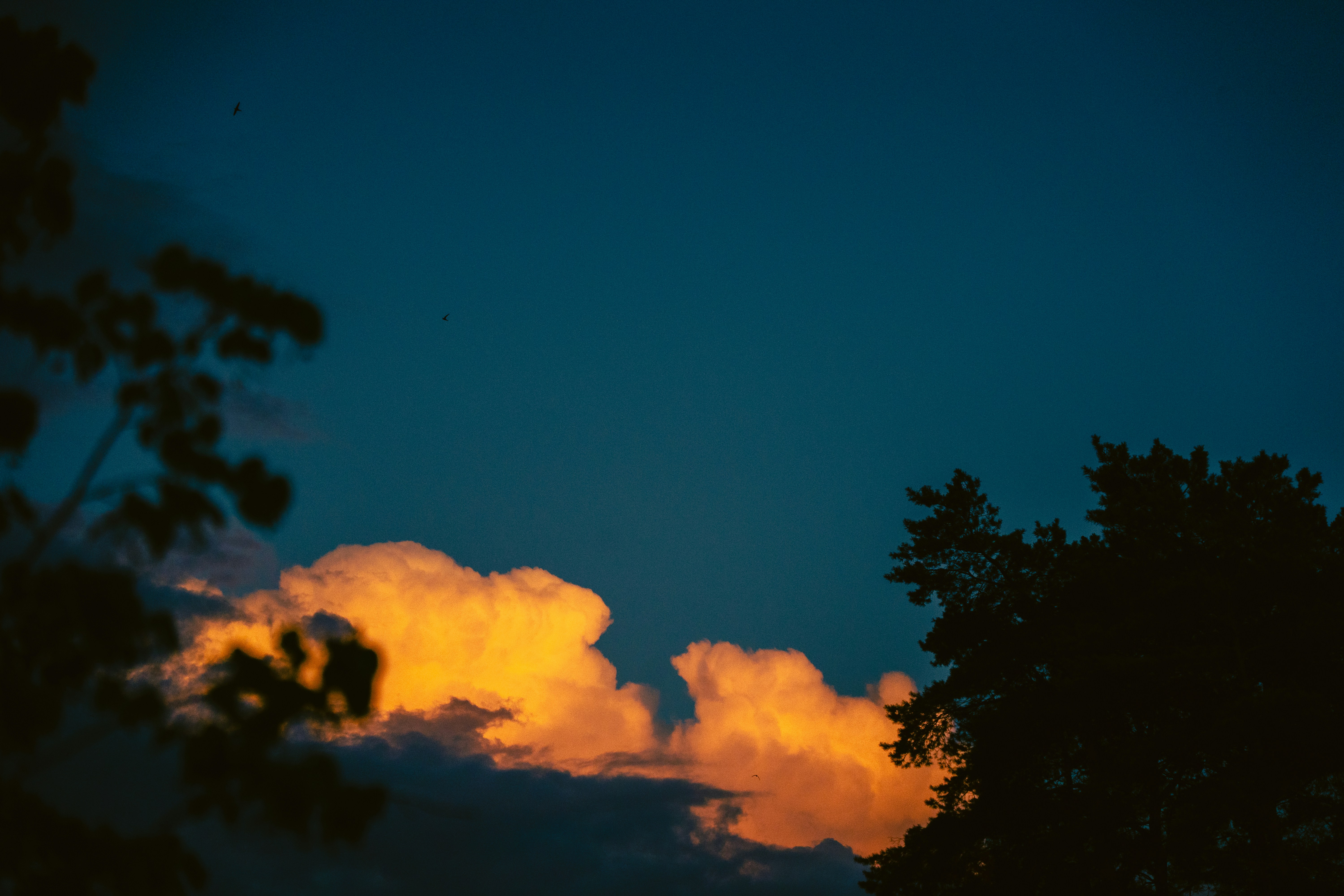 Orange-Cloud Ridge at Dusk