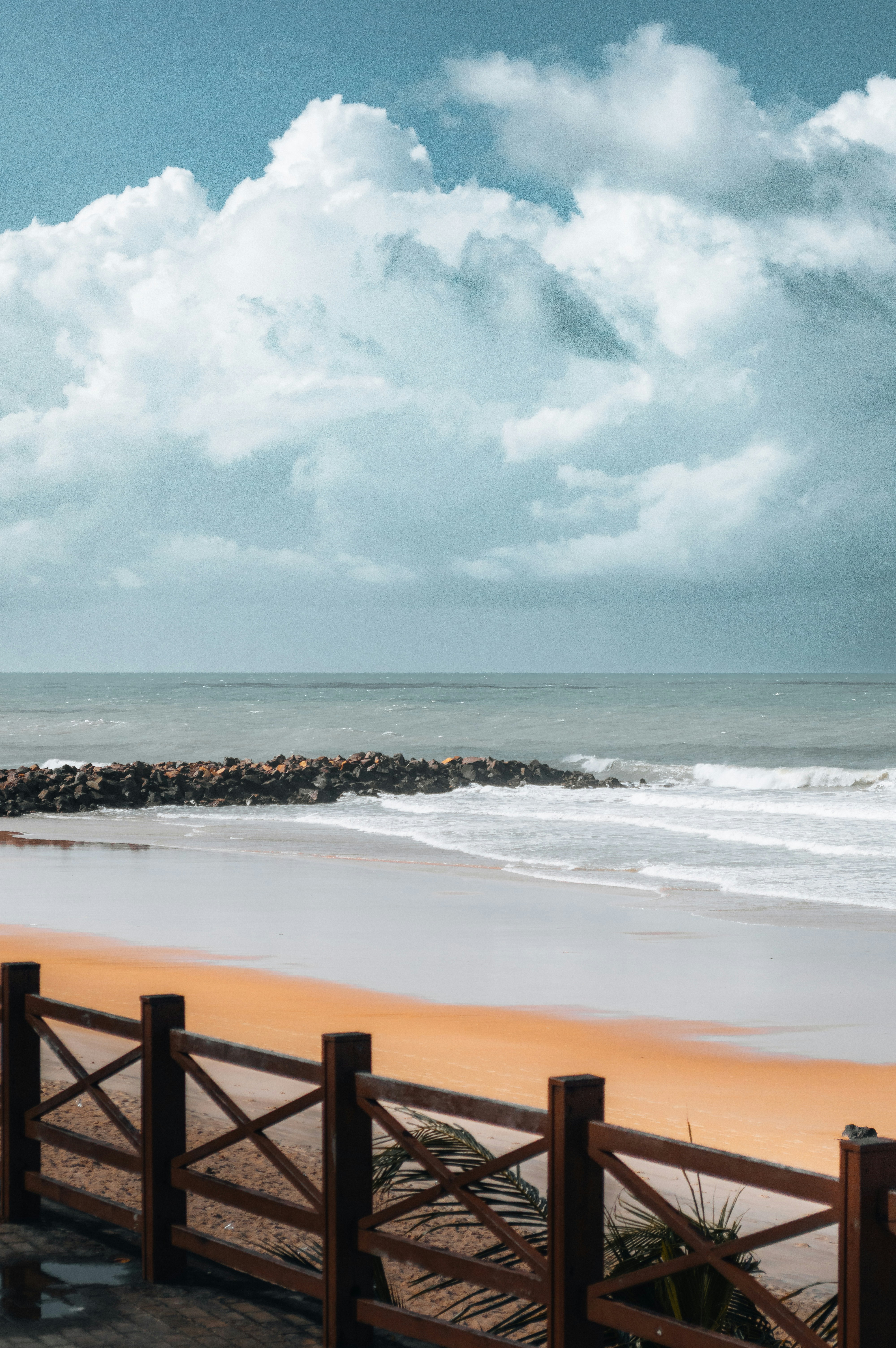 Quiet Horizon Over a Seagrass Beach Fence