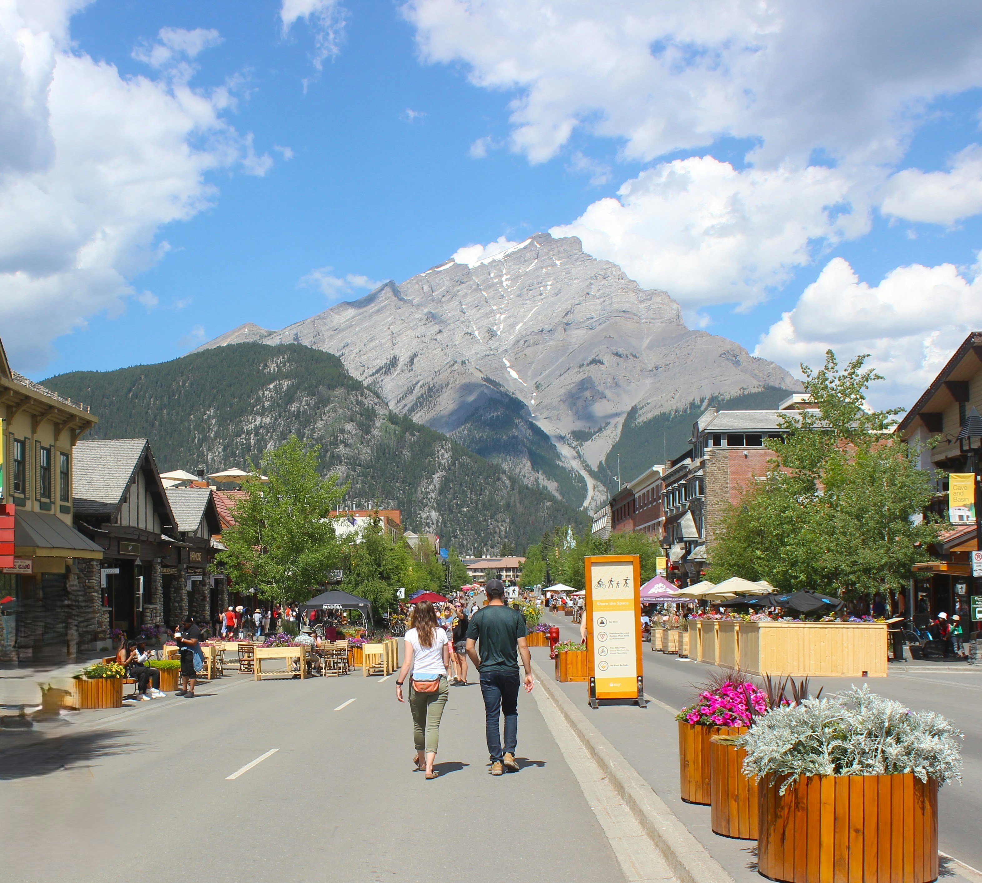 Alpine Main Street: A Mountain Town Breathes Under Blue Skies