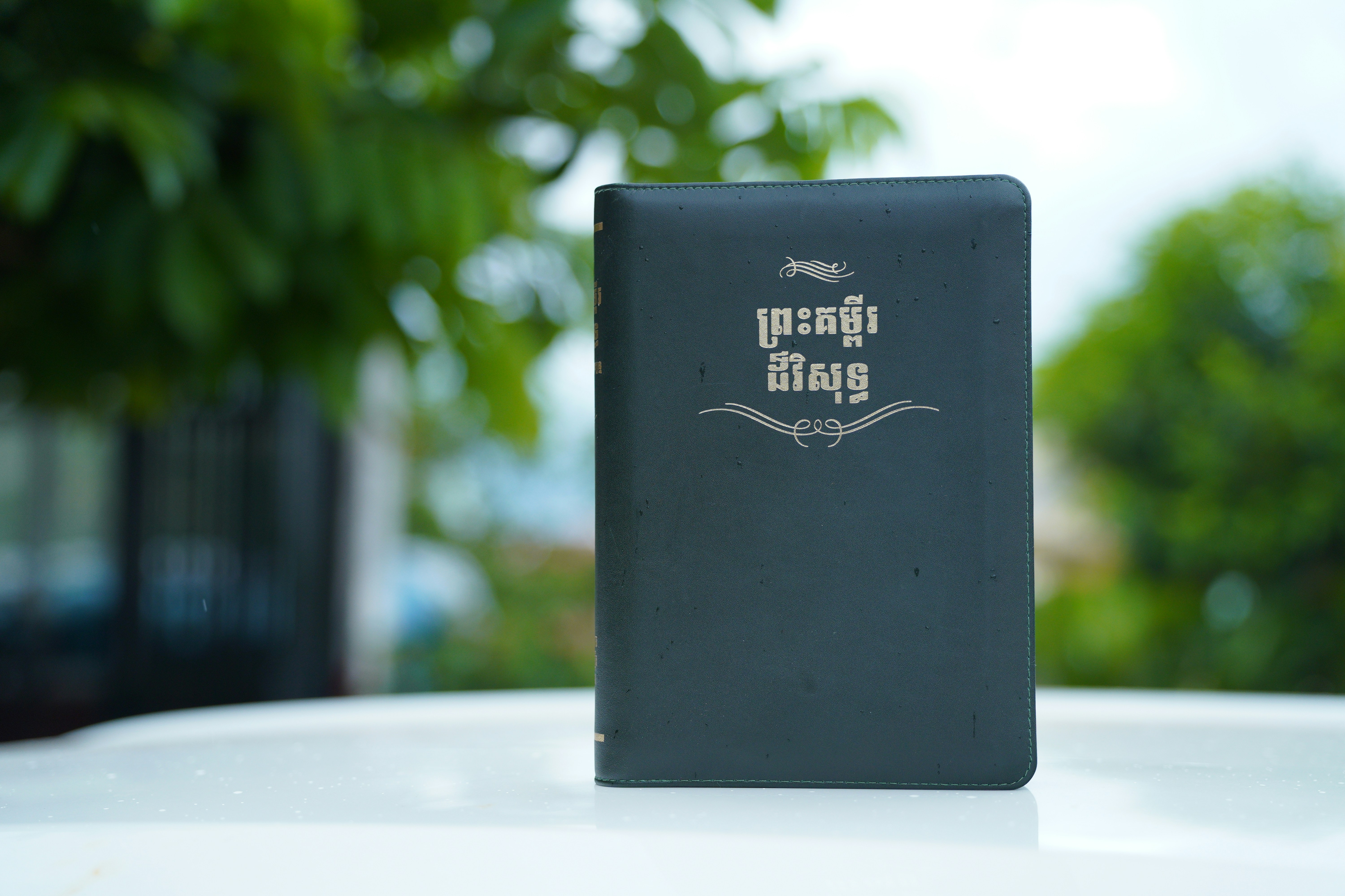 Solitary Journal Standstill on a White Surface