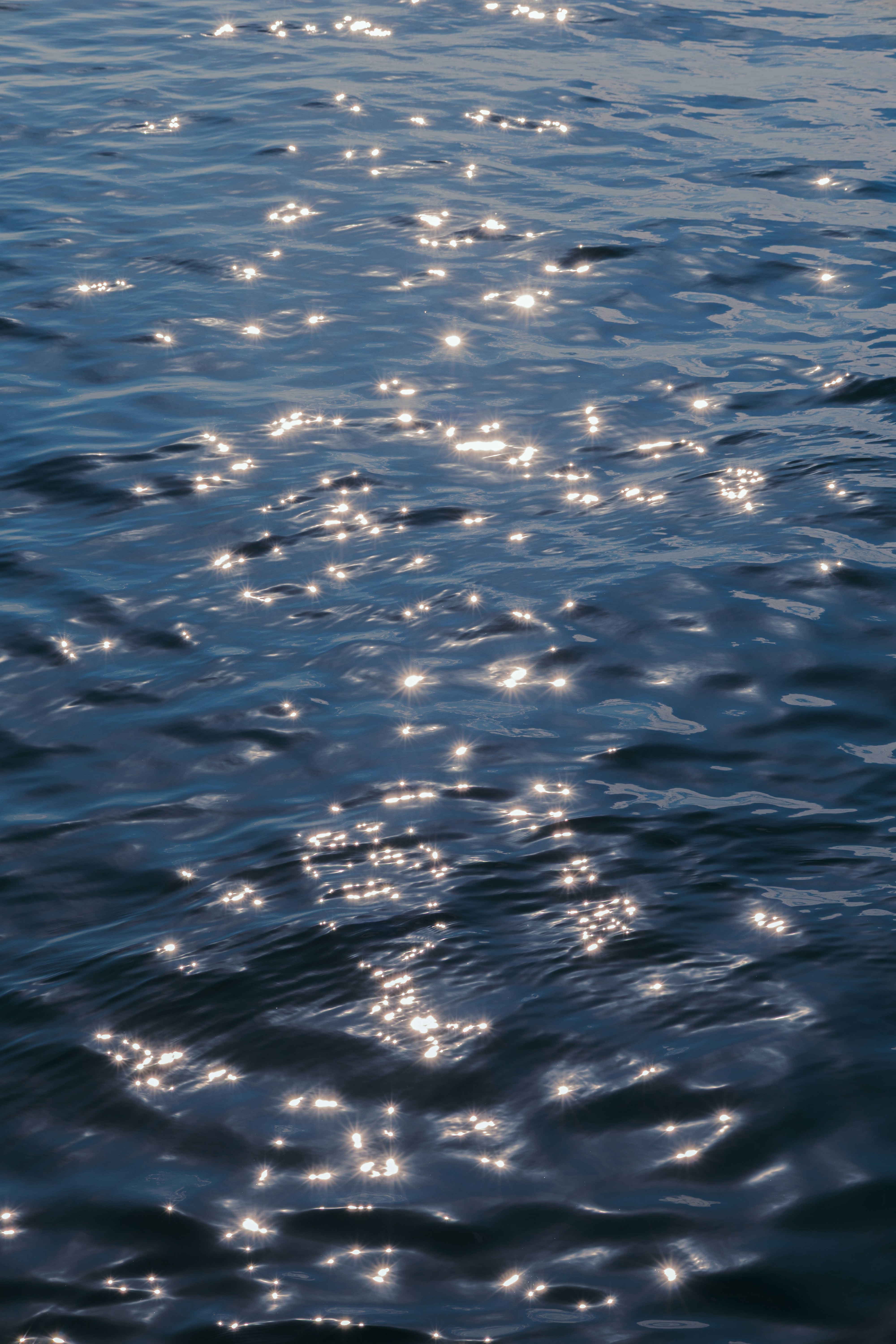 Sunlit Ripples: A Quiet Moment on Shimmering Sea