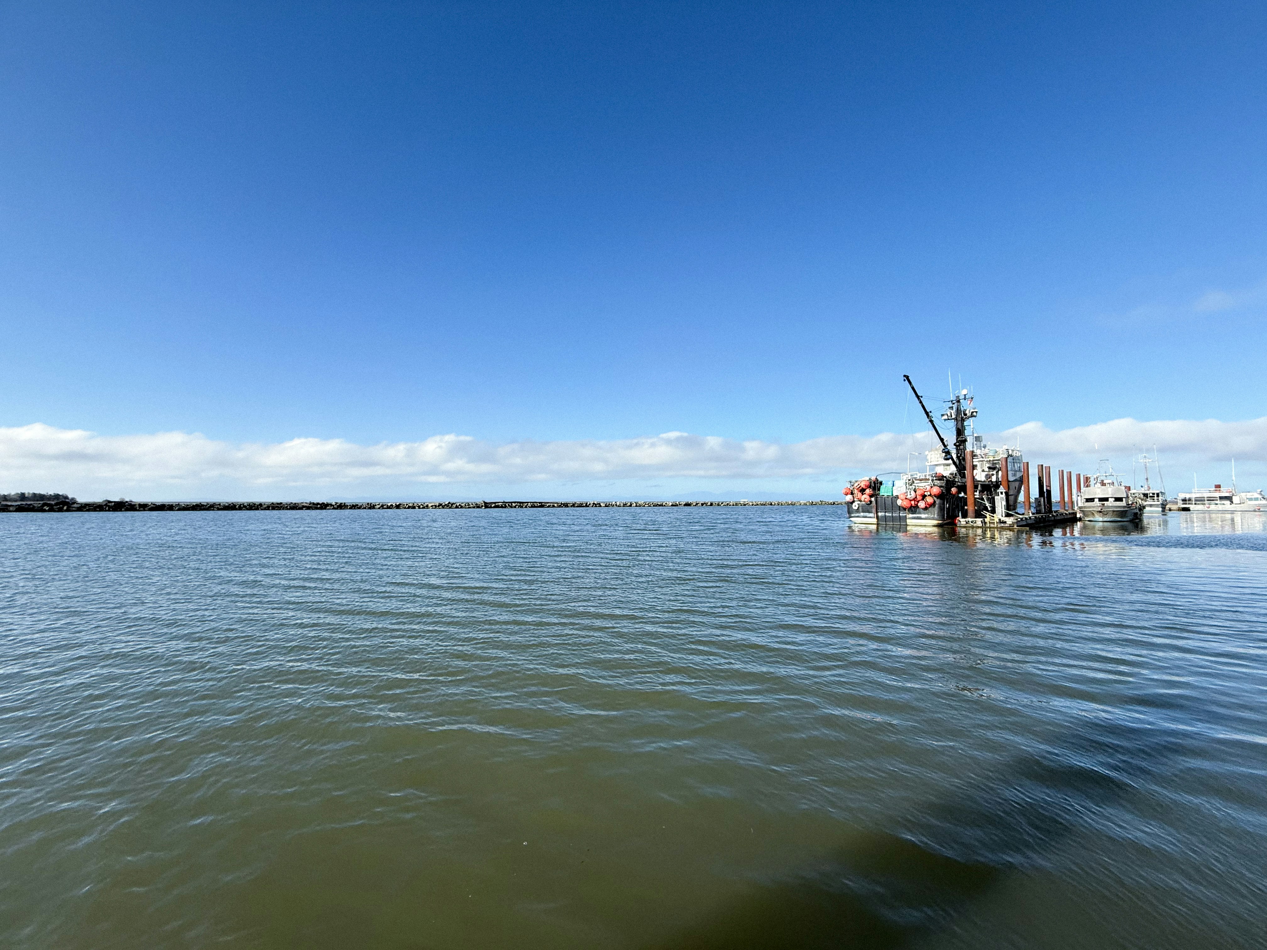 Horizon Bridgework: A Quiet Bay with Industrial Dervish on the Right