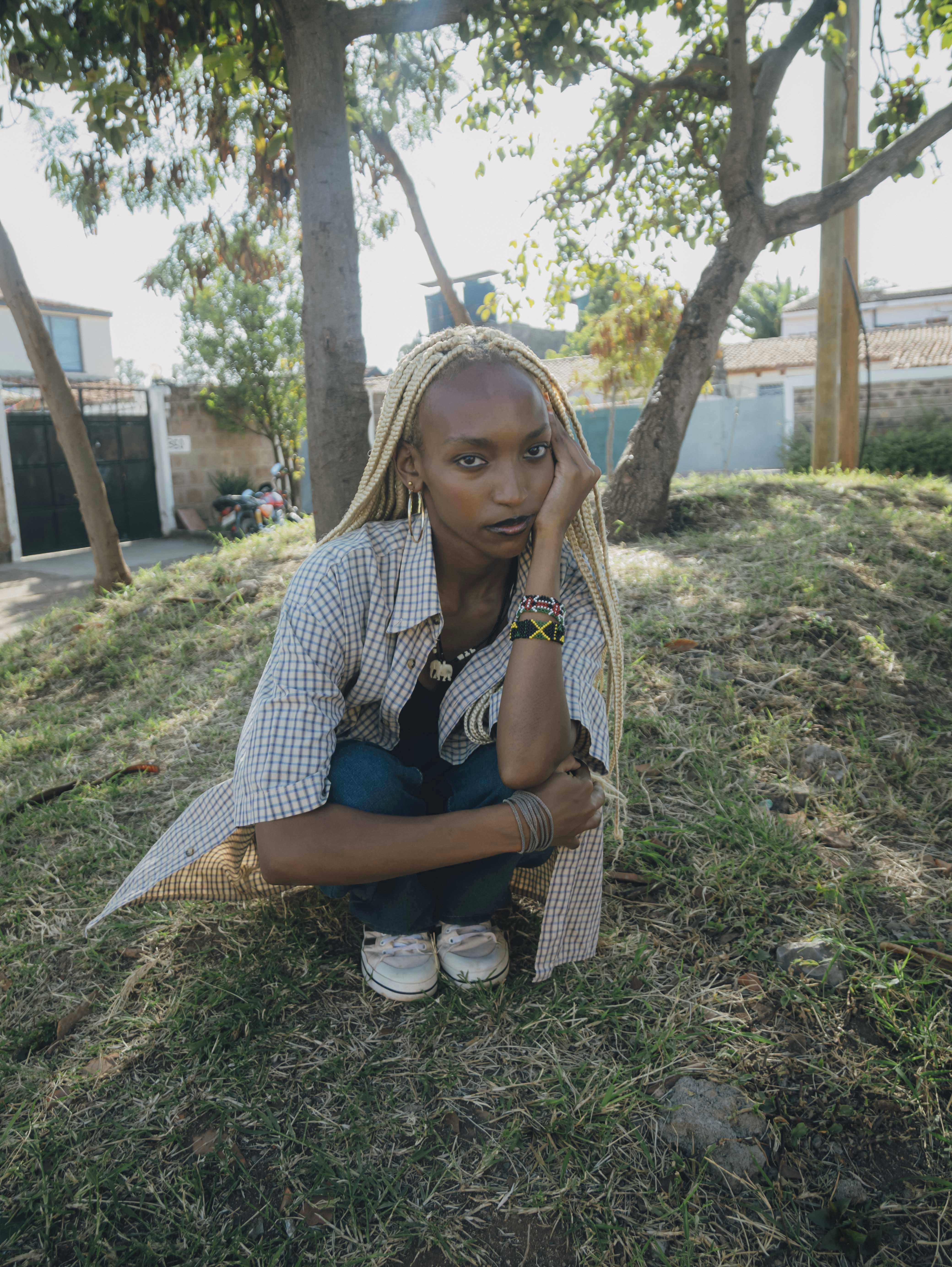Portrait on a Gentle Hillside: Quiet Confidence in the Park