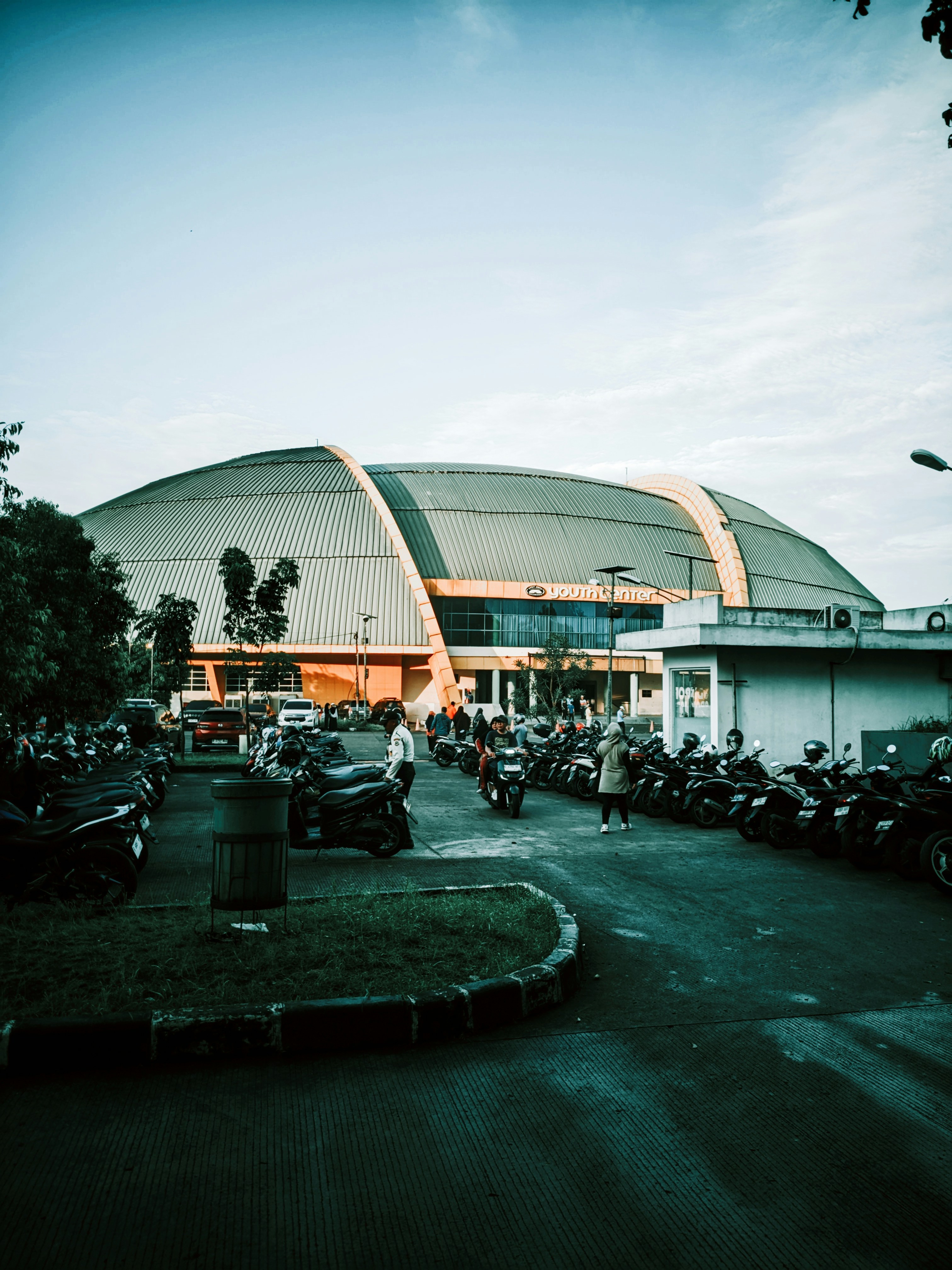 Busier Campus Hub: A Rover of Scooters Before the Dome