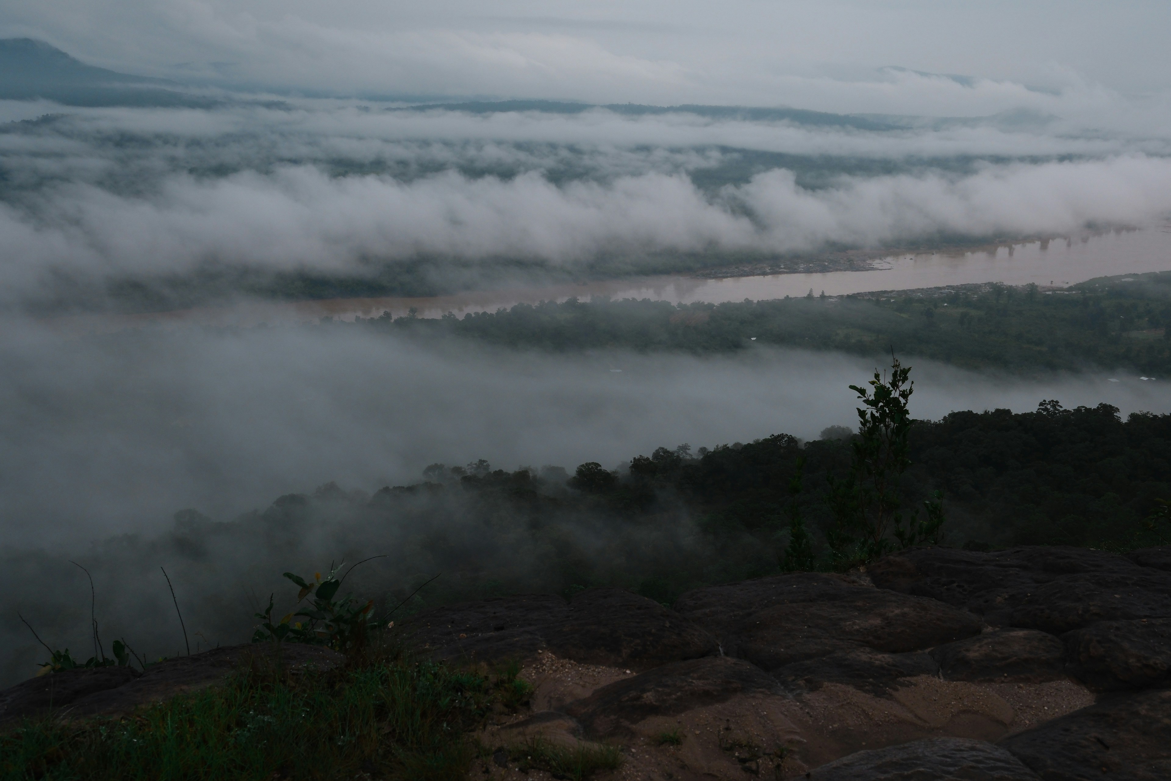 Mist Over the Ridge: A Quiet Scene from the Summit