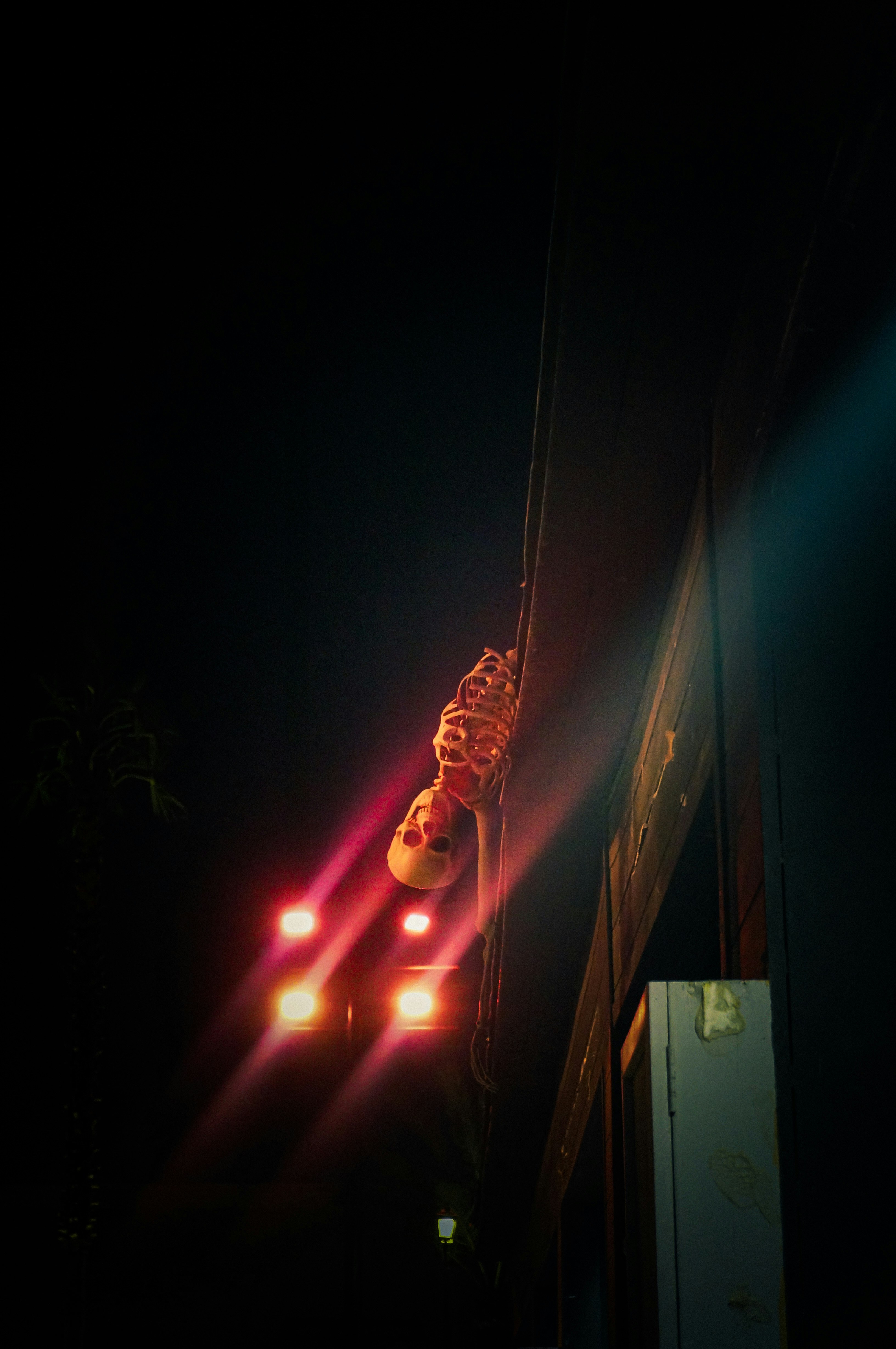 Neon Masks and Ominous Elevation: A Night Slip Beside the Street