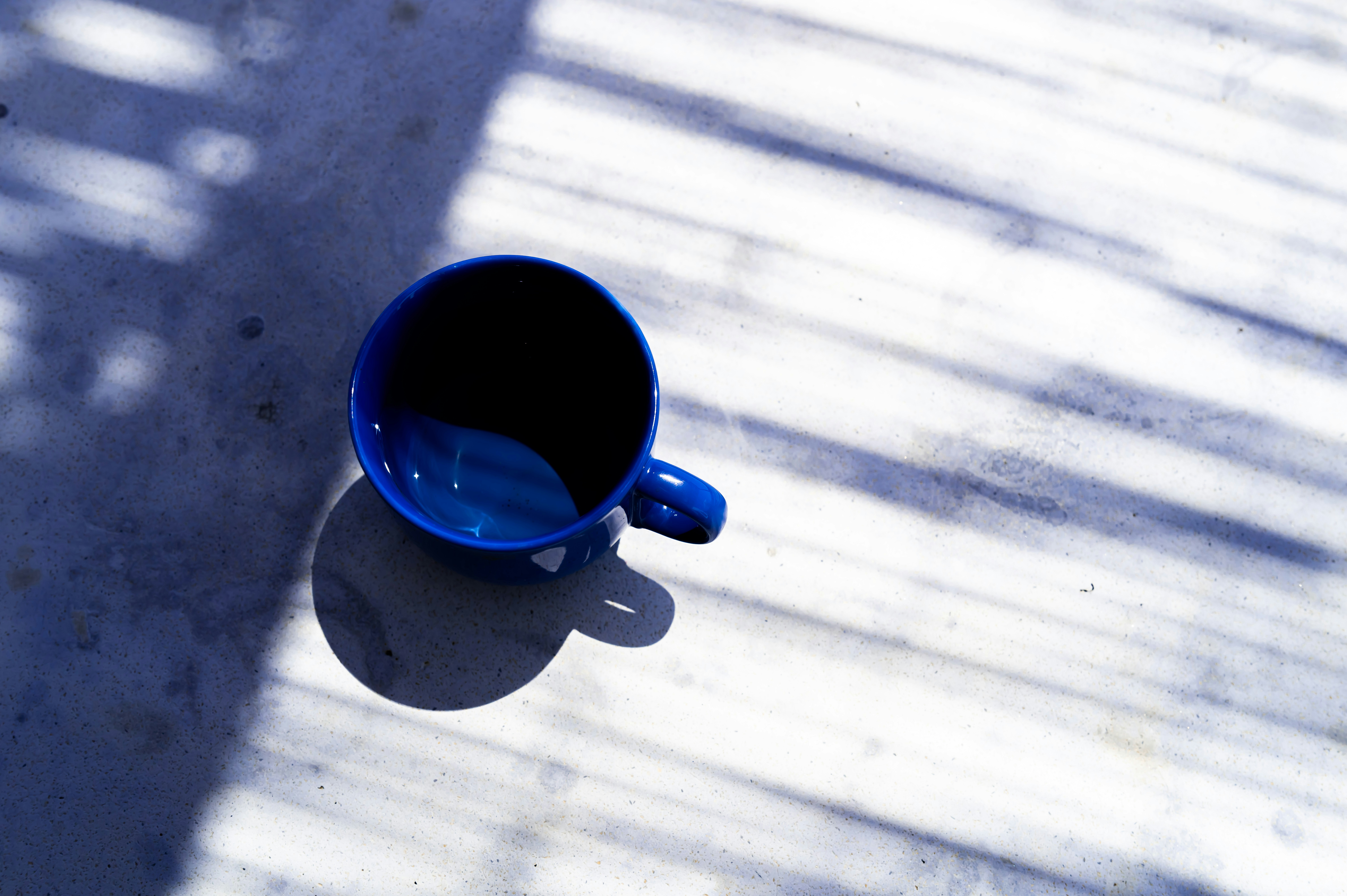 Azure Vessel on Striped Silence