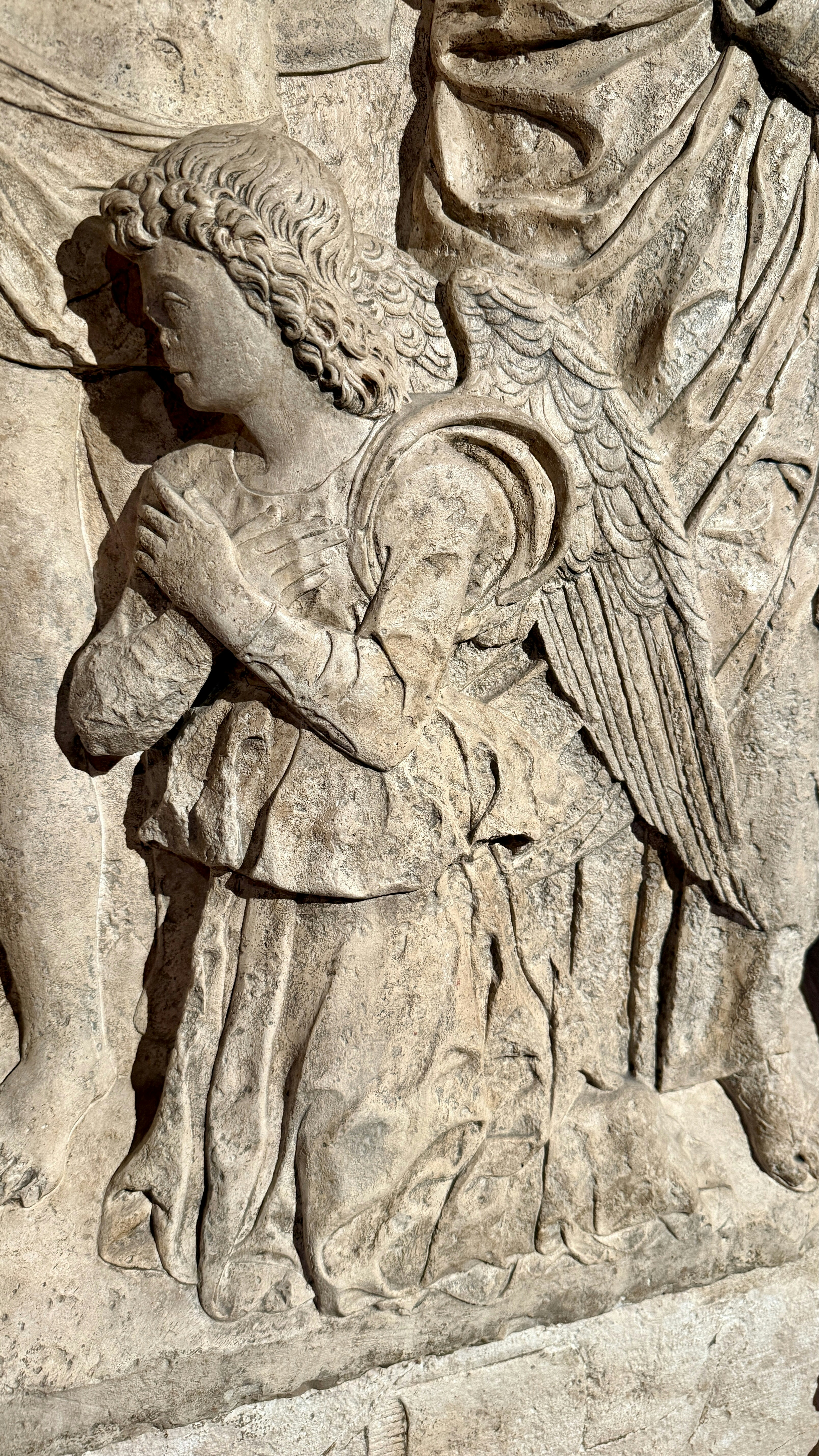 Whispering Angel in Weathered Stone