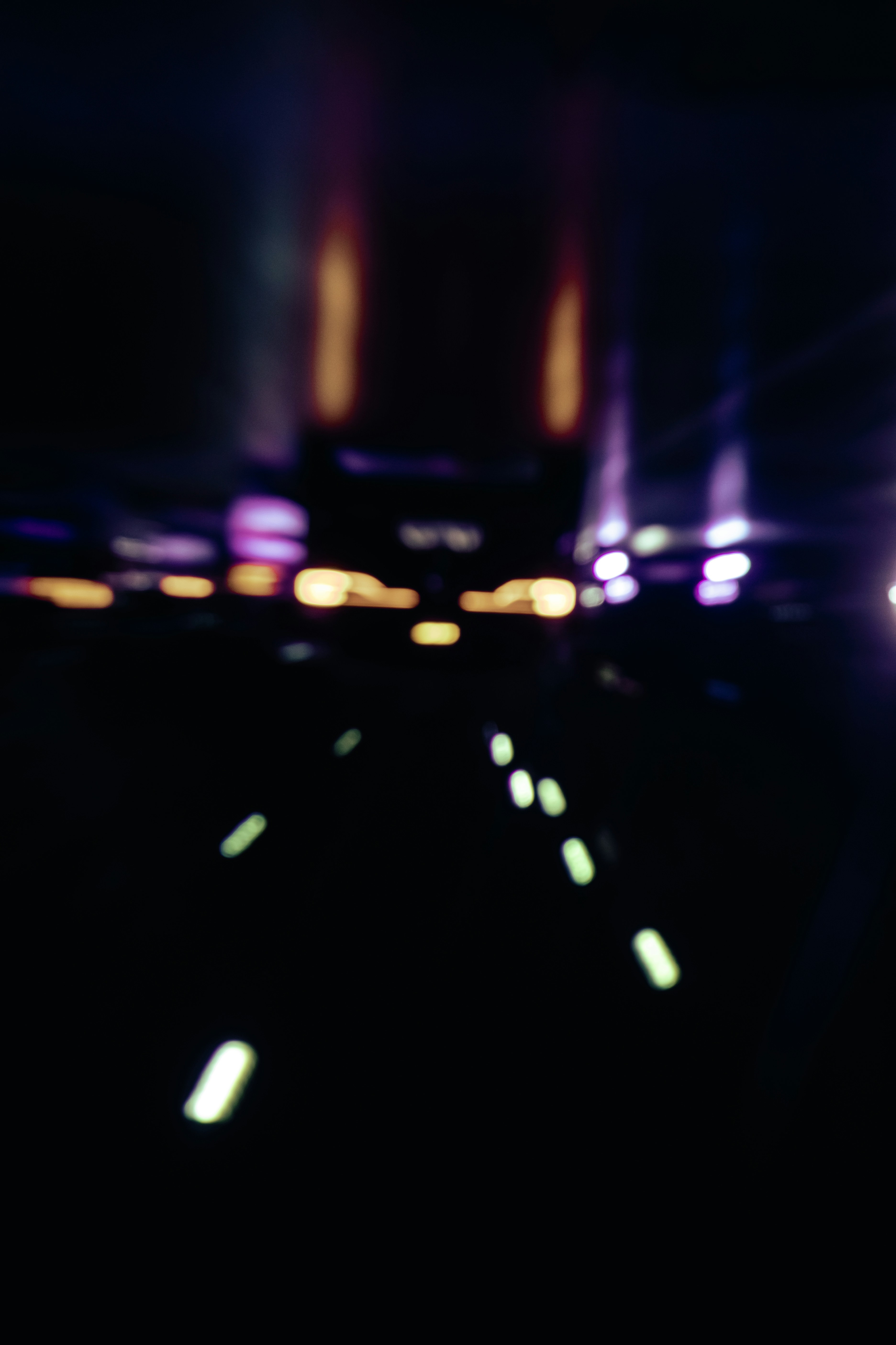 Neon Silence: A Velvety Stage in Violet and Amber