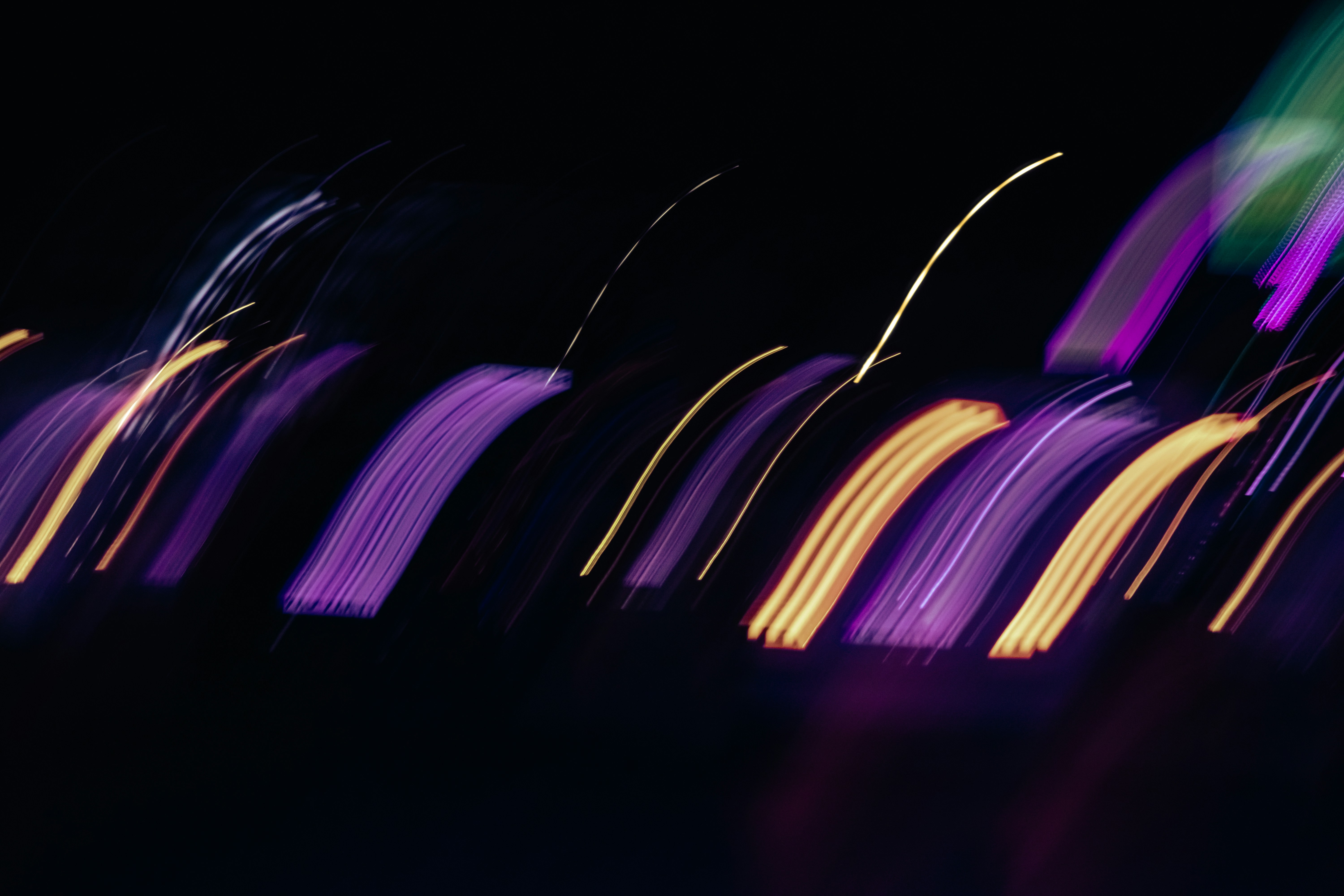 Neon Whorls in Motion