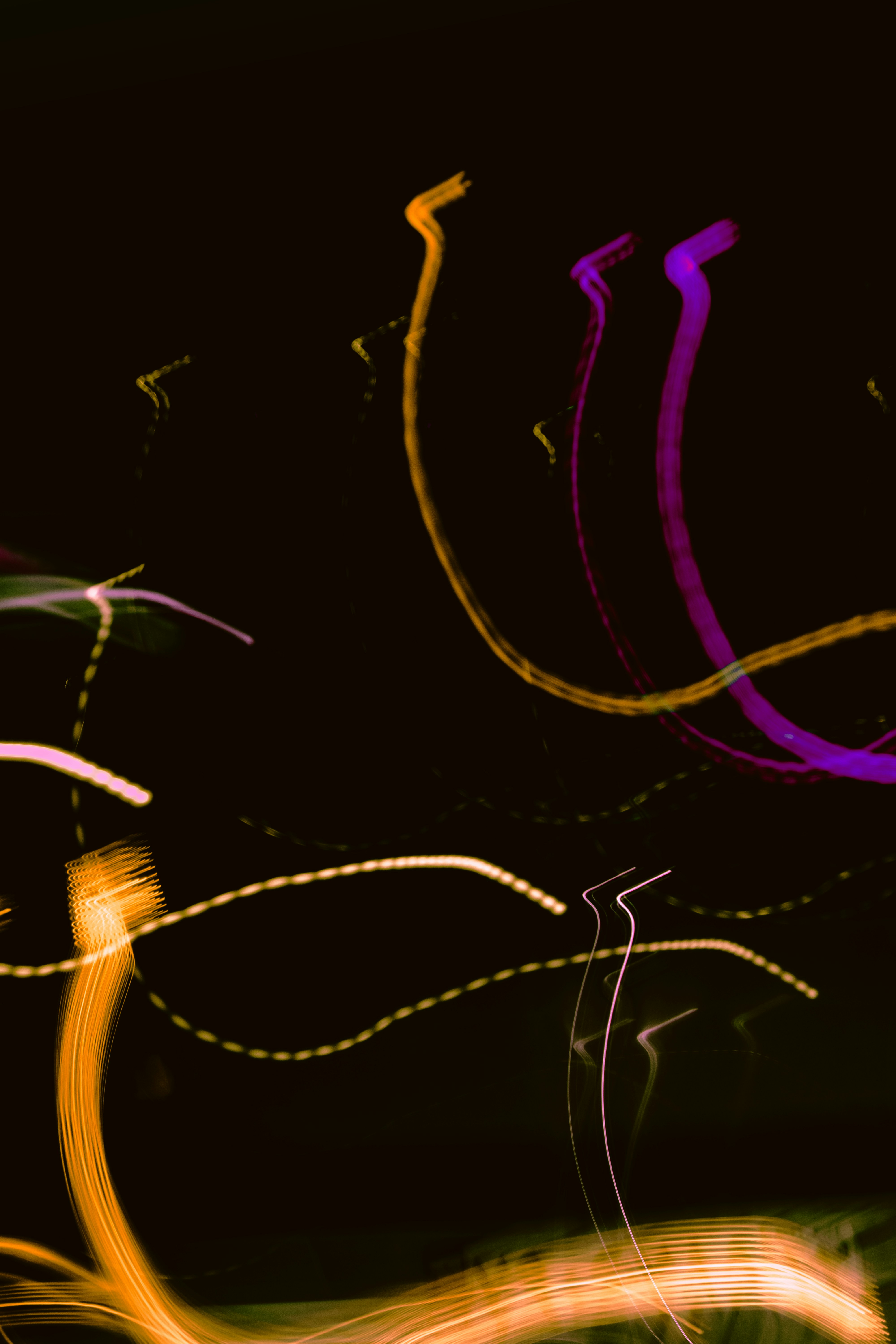 Night Warp: Neon Light Traces Across a Velvet Dark