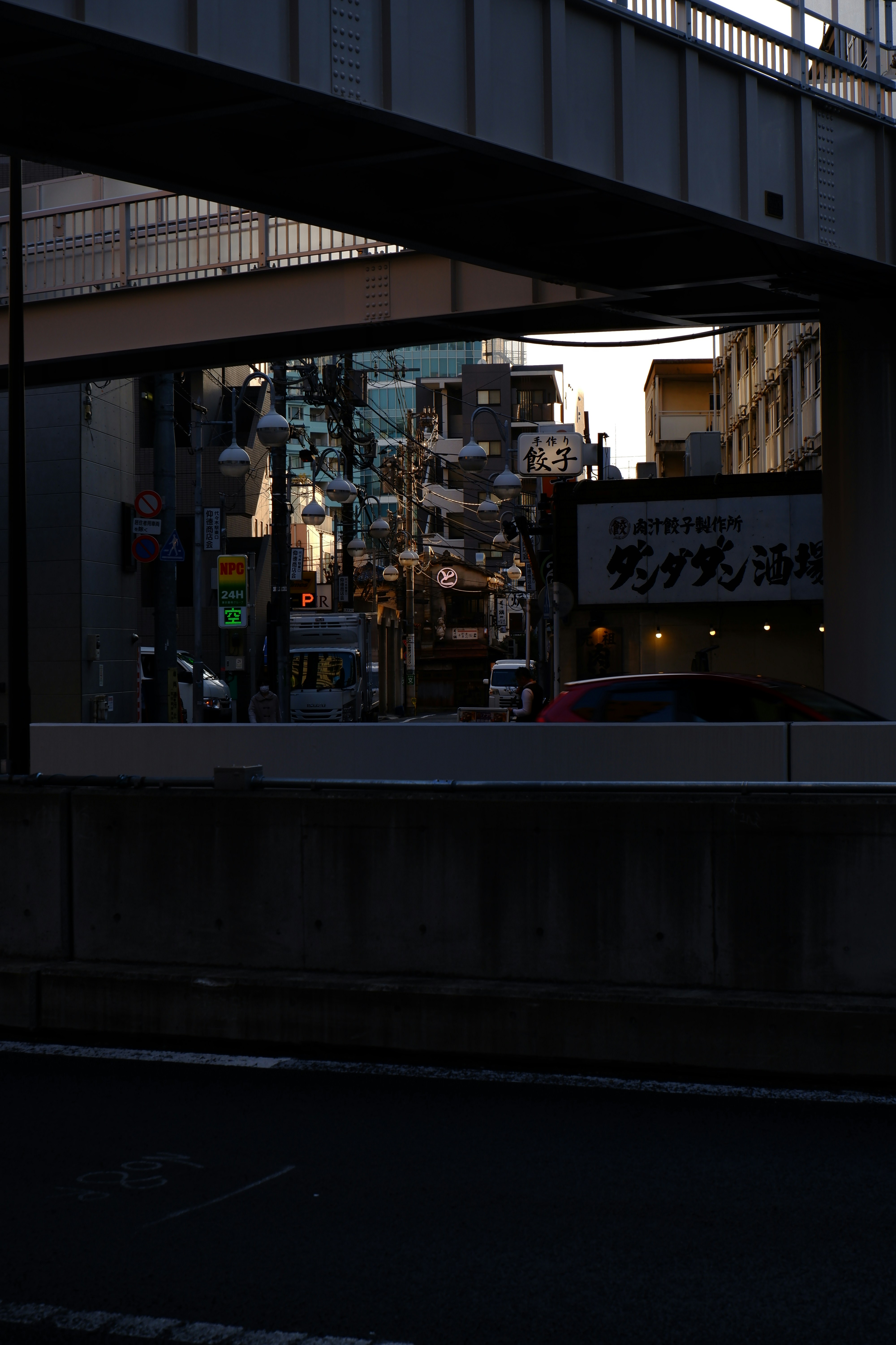 Neon Alley Beneath the Railway