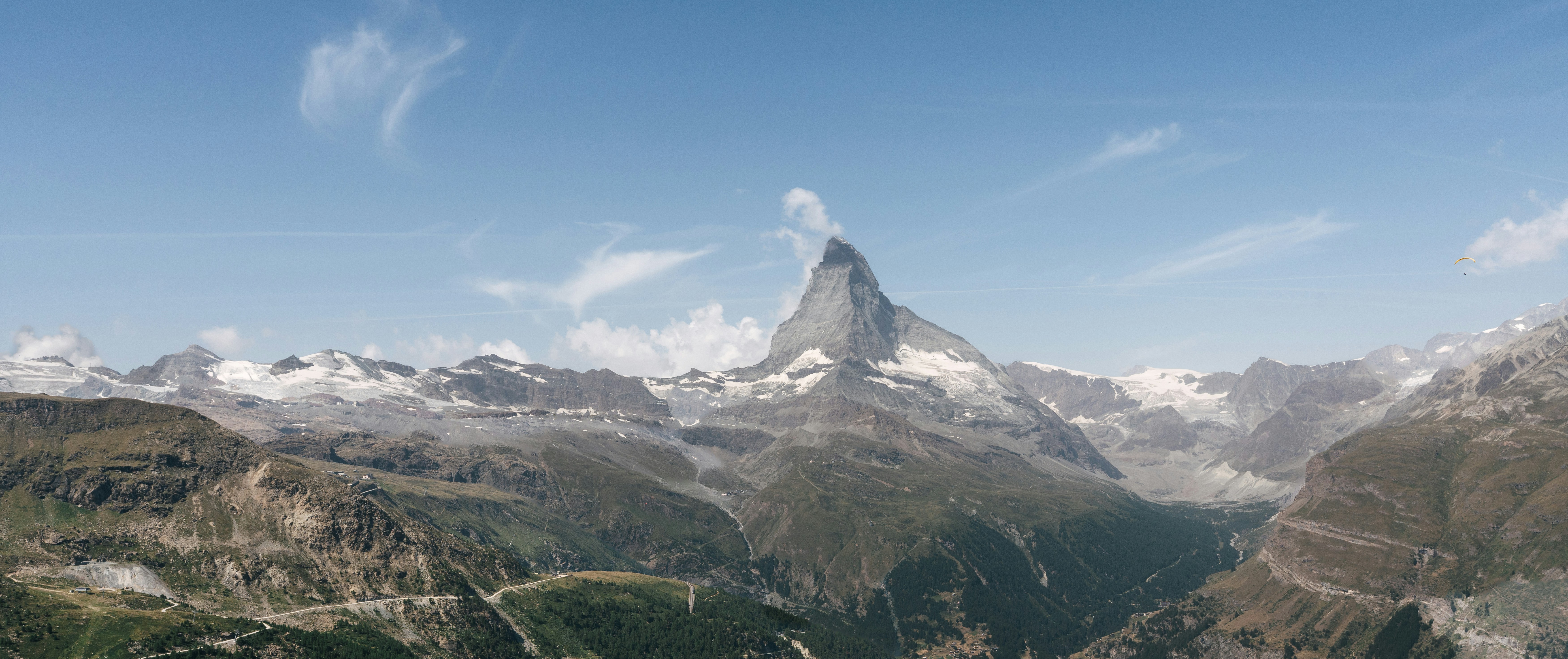 Matterhorn Crowned Peaks: A Panoramic Alpine Chorus