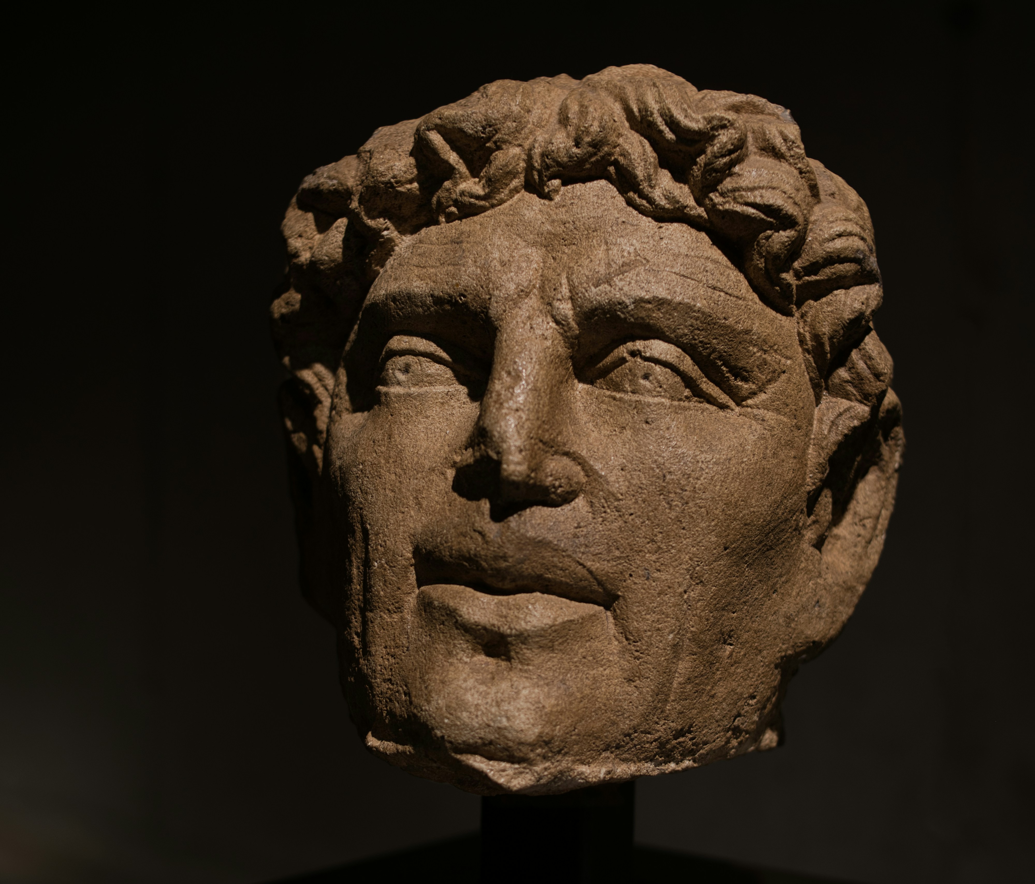 Head of Stone: A Quiet Gaze from the Darkness