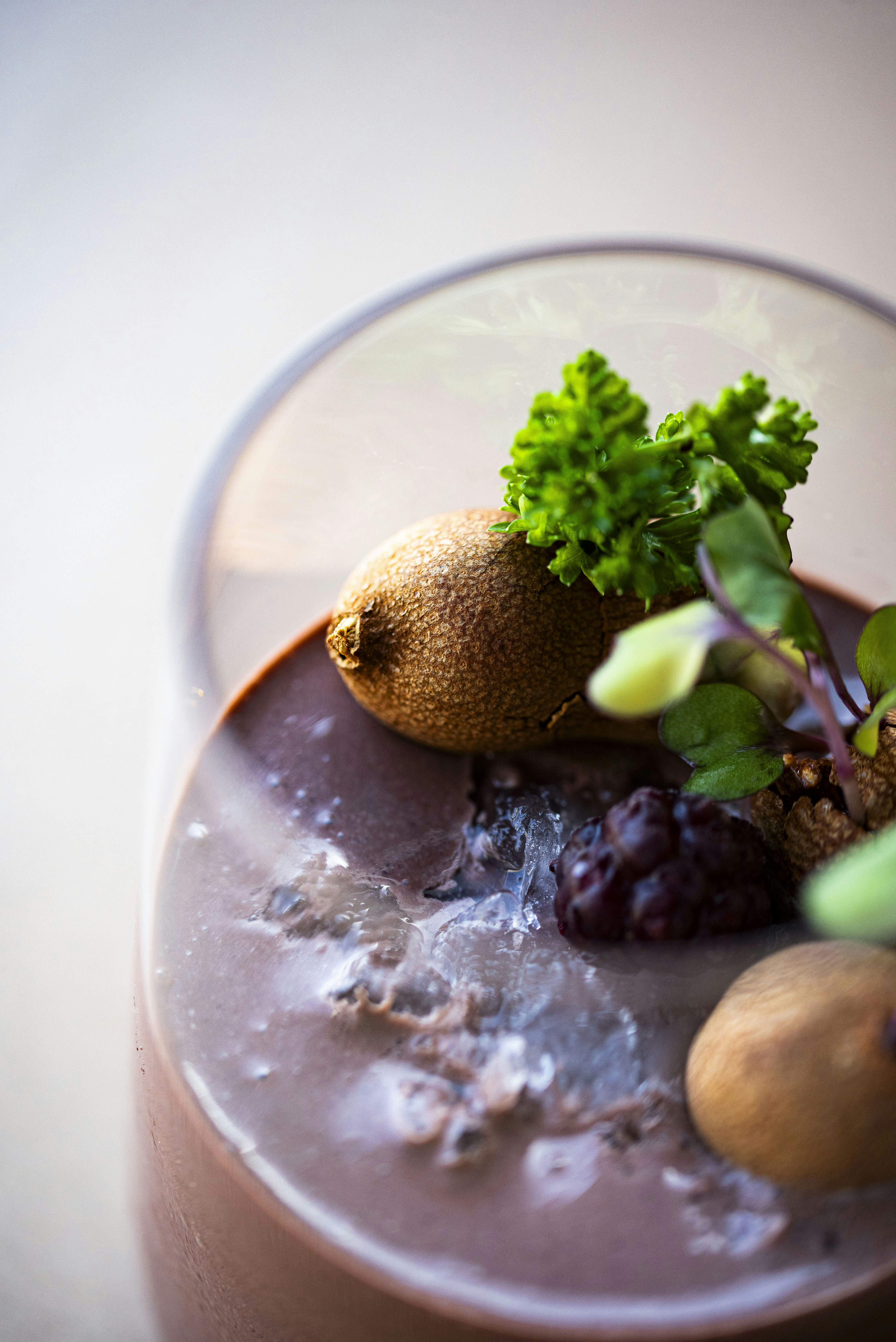 Juicy Kiwi and Parsley Crown in a Cocoa Dollop