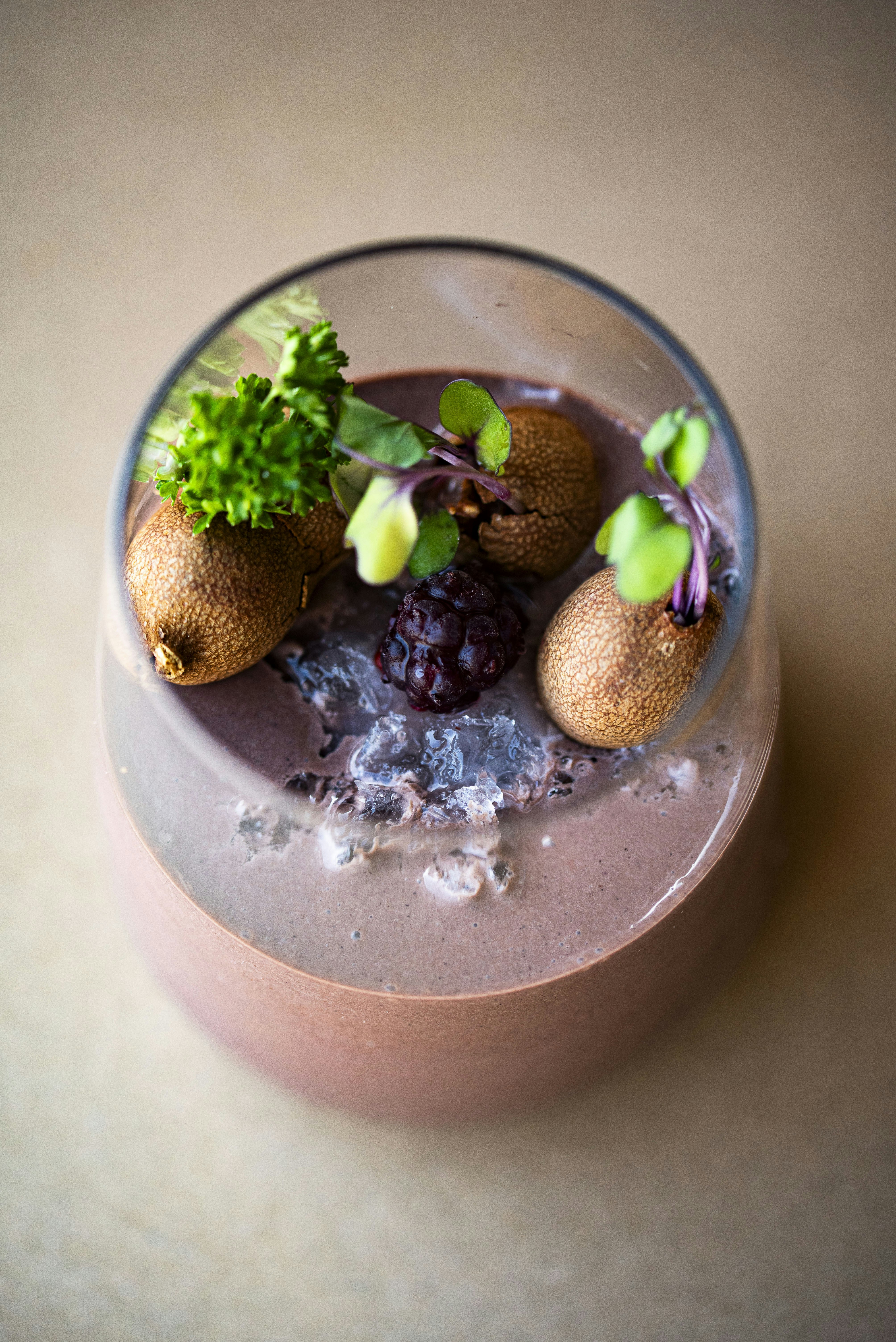 Chocolate Velvet: A Moonlit Garnish on a Creamy Elixir