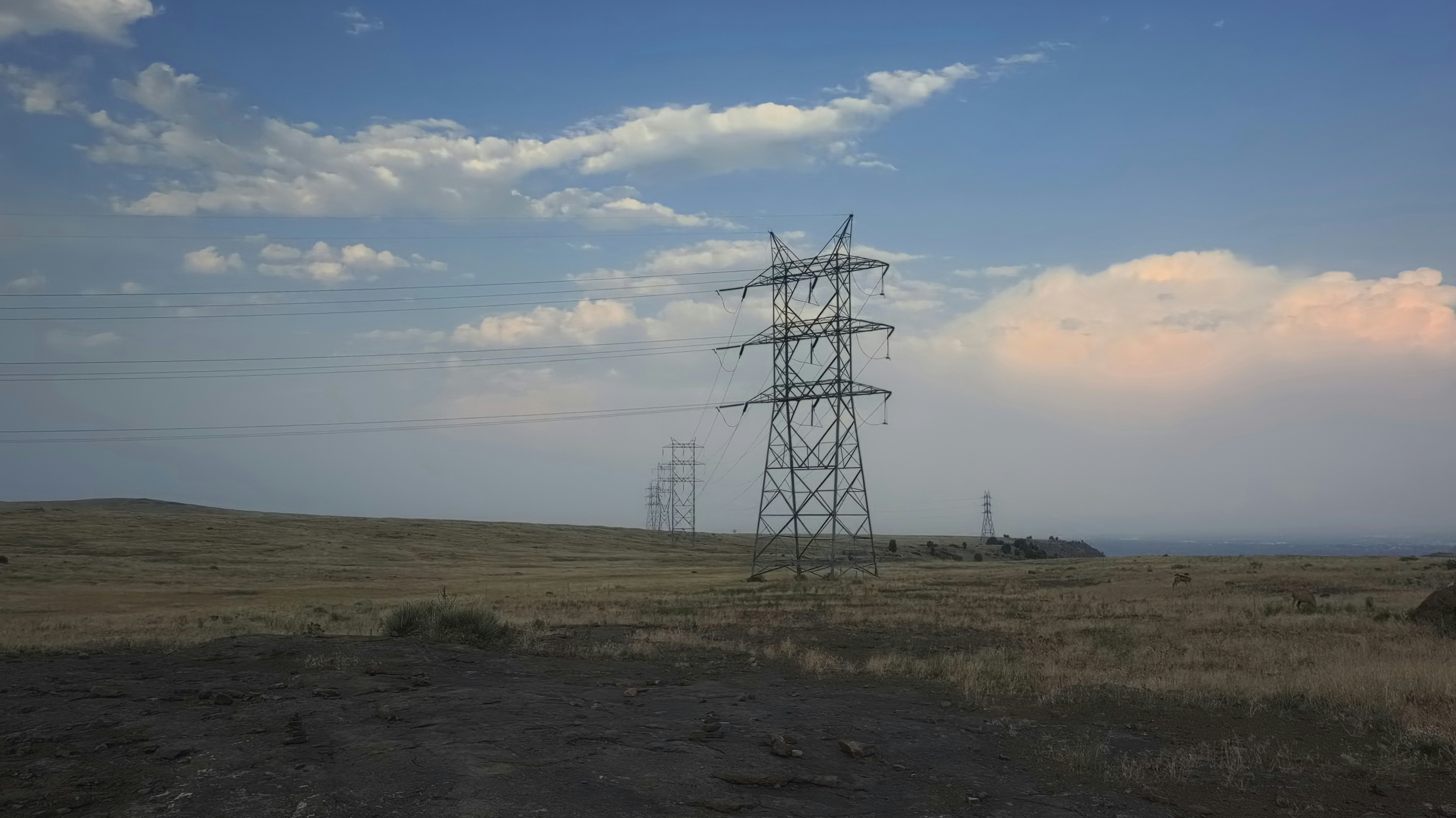 Power Lines Across a Quiet Prairie