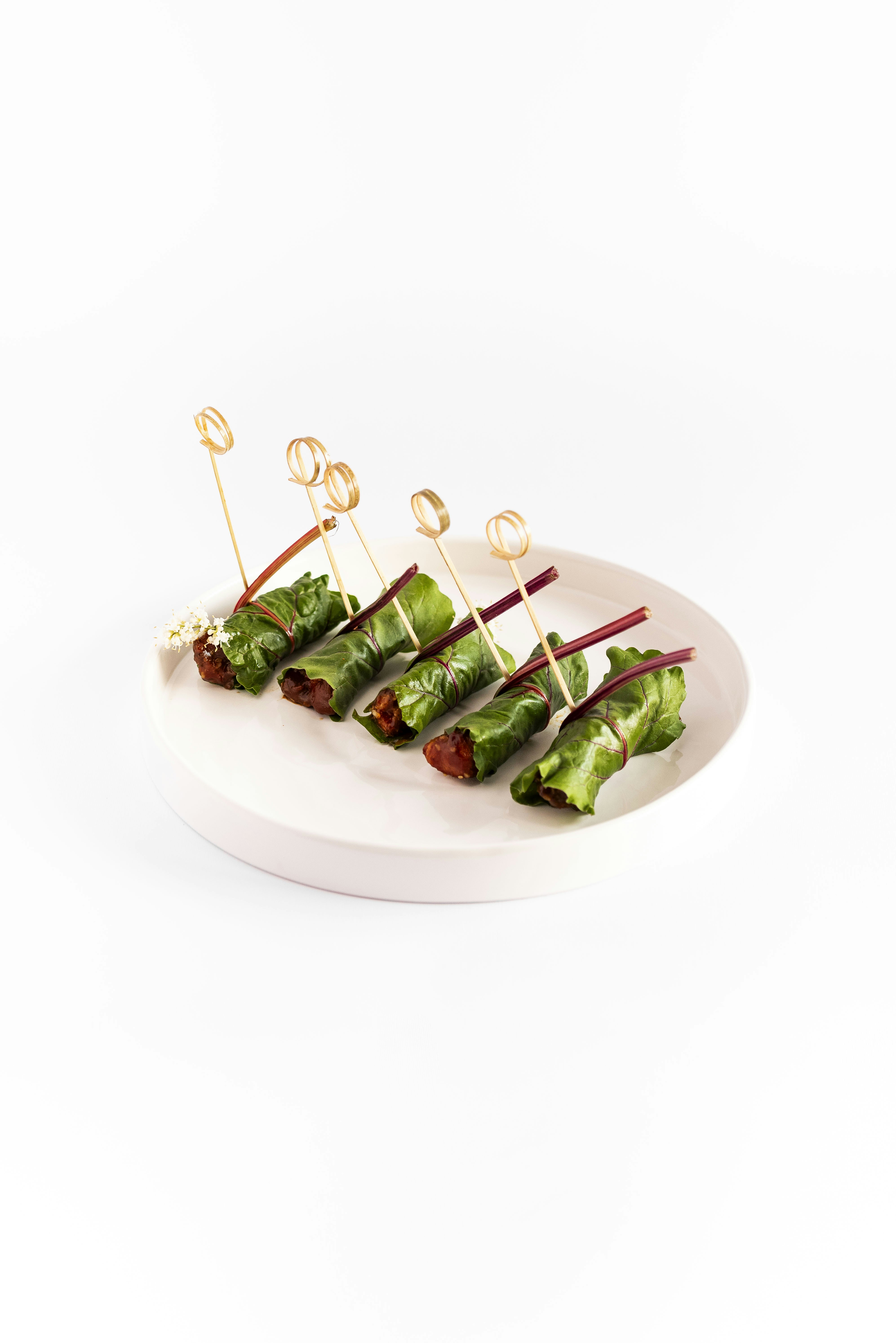 Savory Scrolls: Beet-Wounty Bites on a Minimal Plate