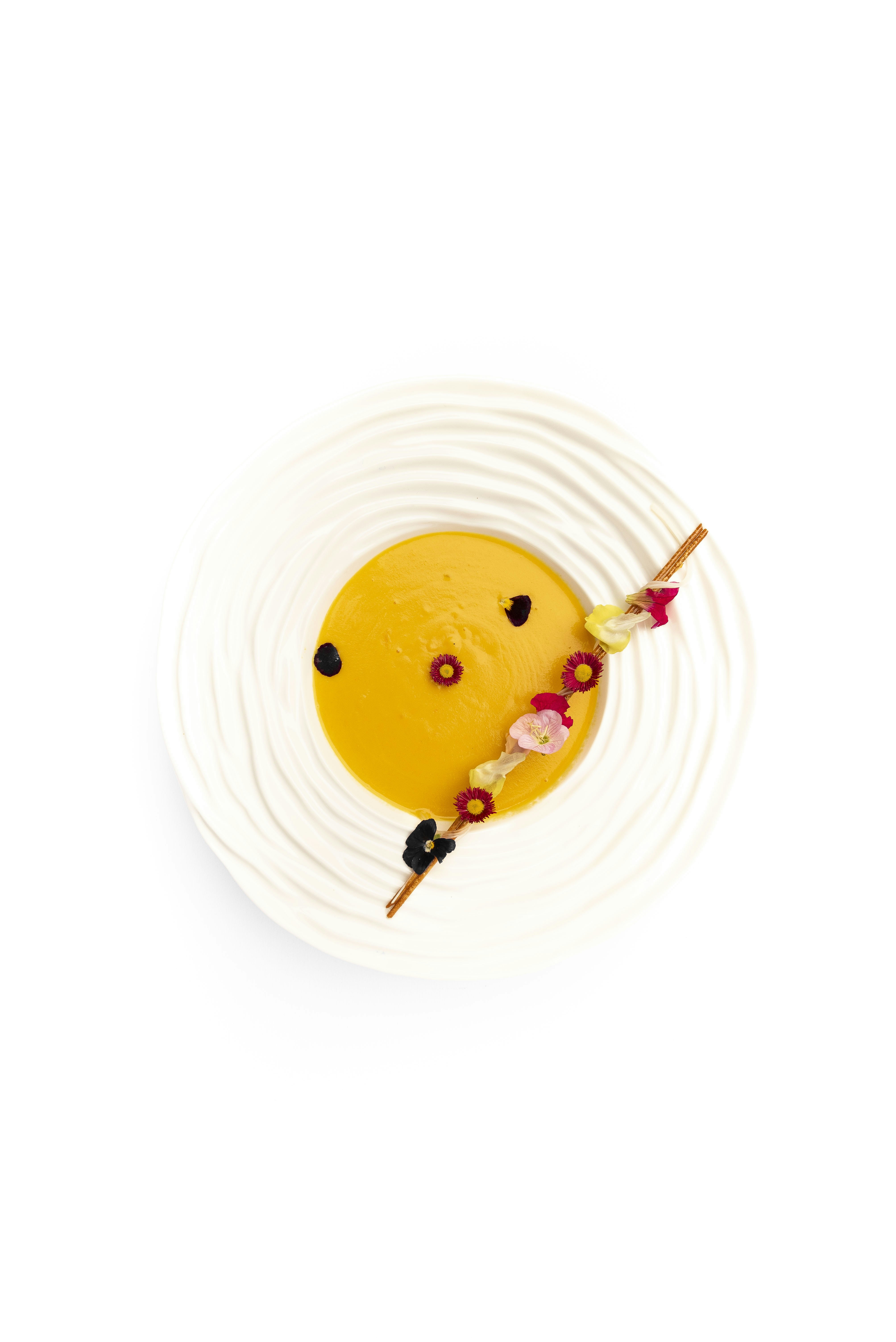 Golden Nectar: A Minimalist Dessert Symphony