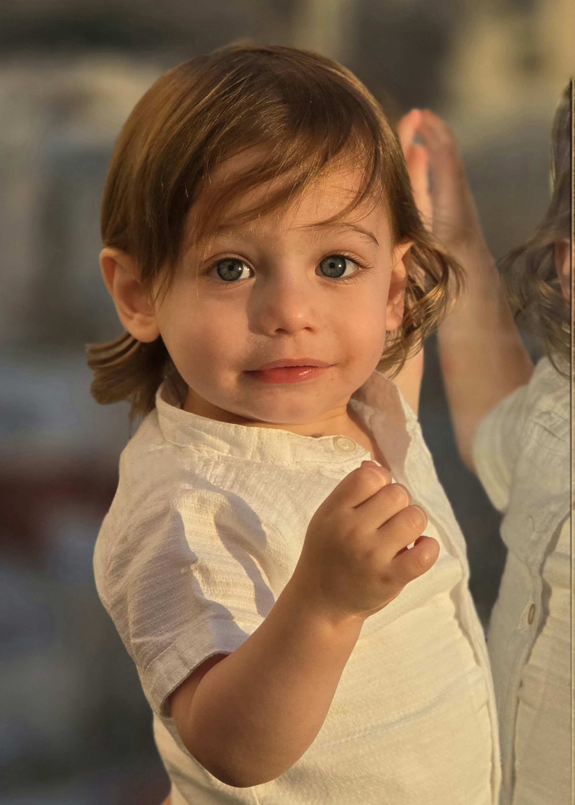 Soft Light, Big Smile: a Toddler's Quiet Gaze