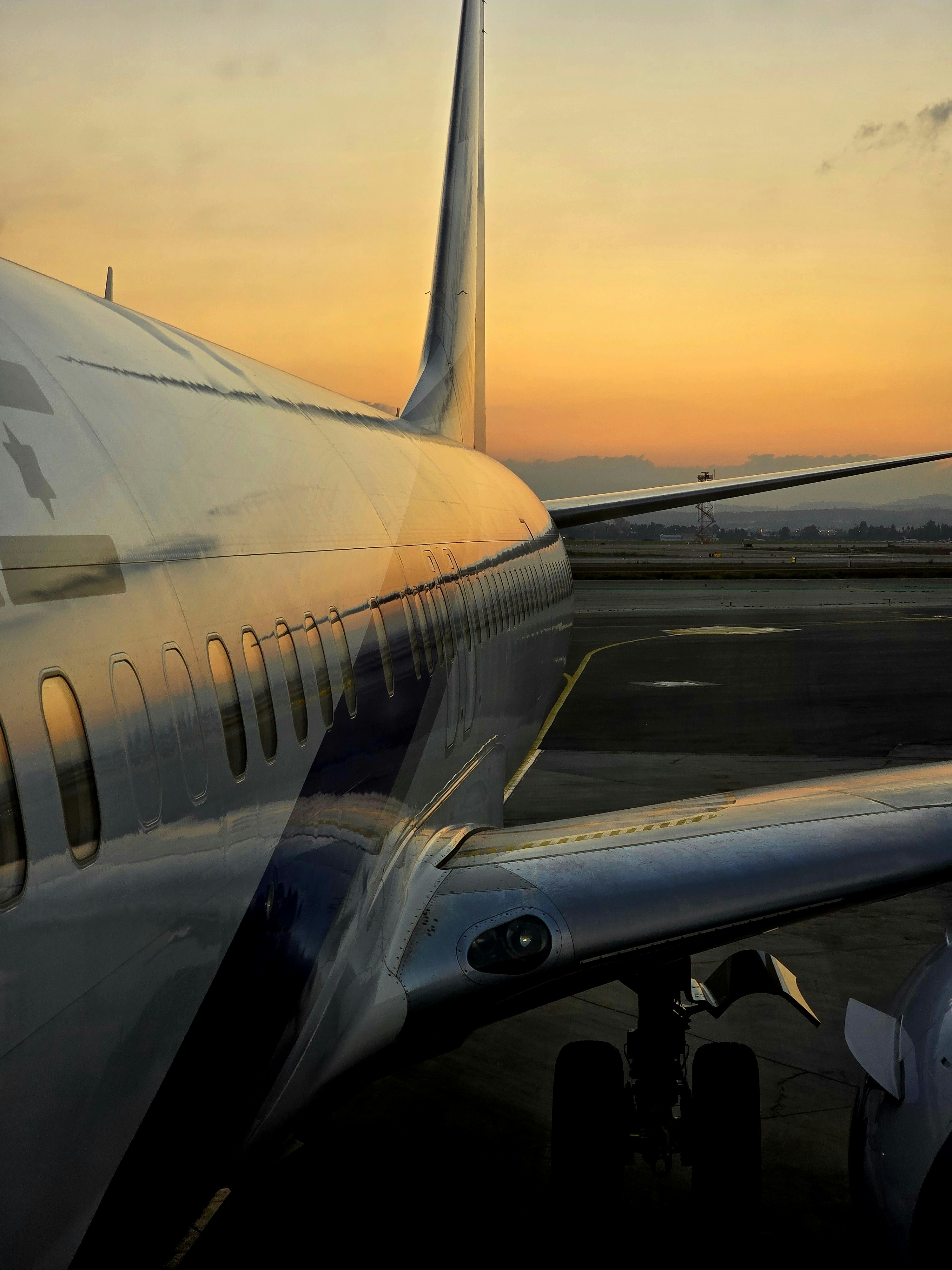Jet at Sunset: A Quiet Moment on the Wing