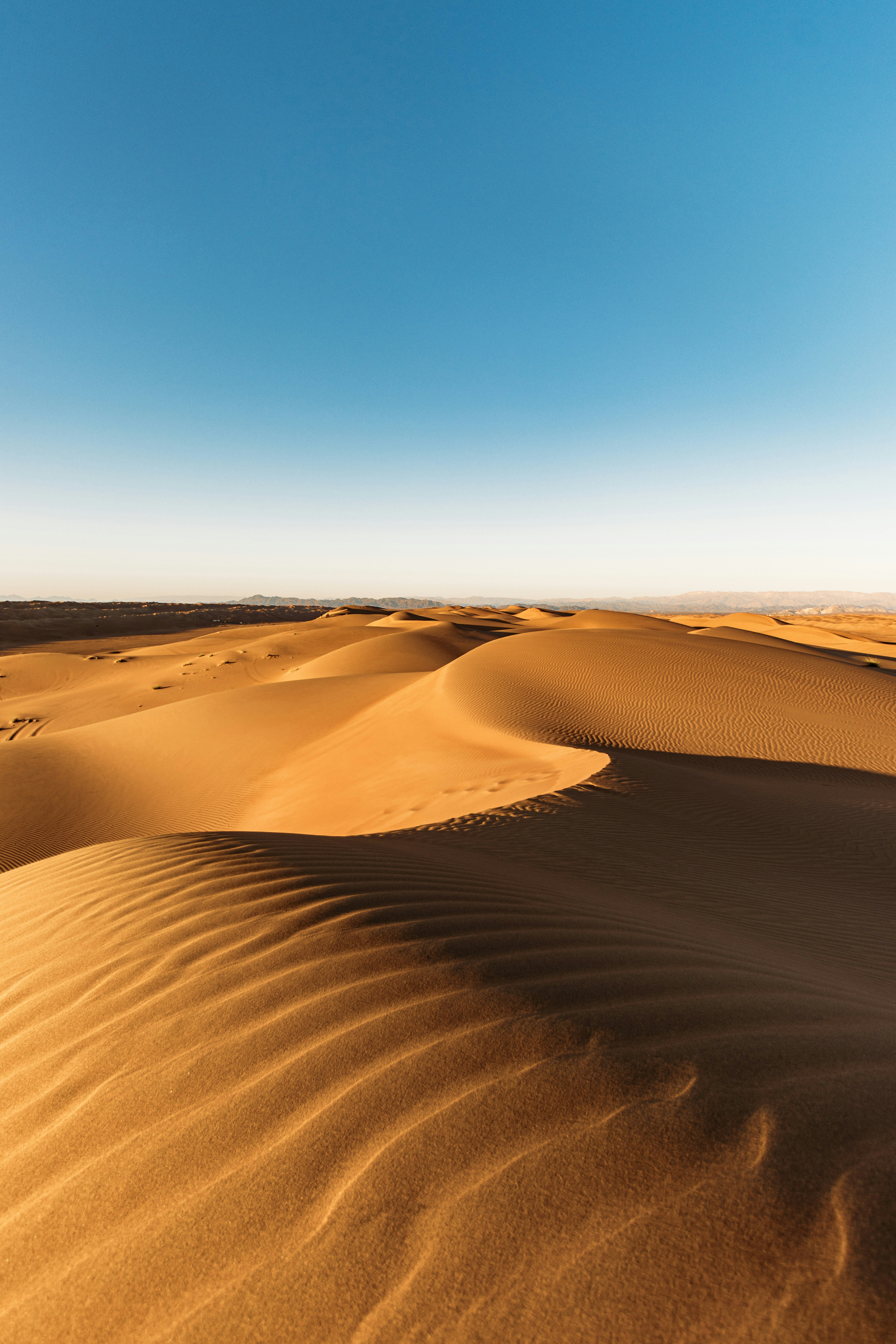 Dune Whisper: Golden Ridges Beneath a Vast Sky