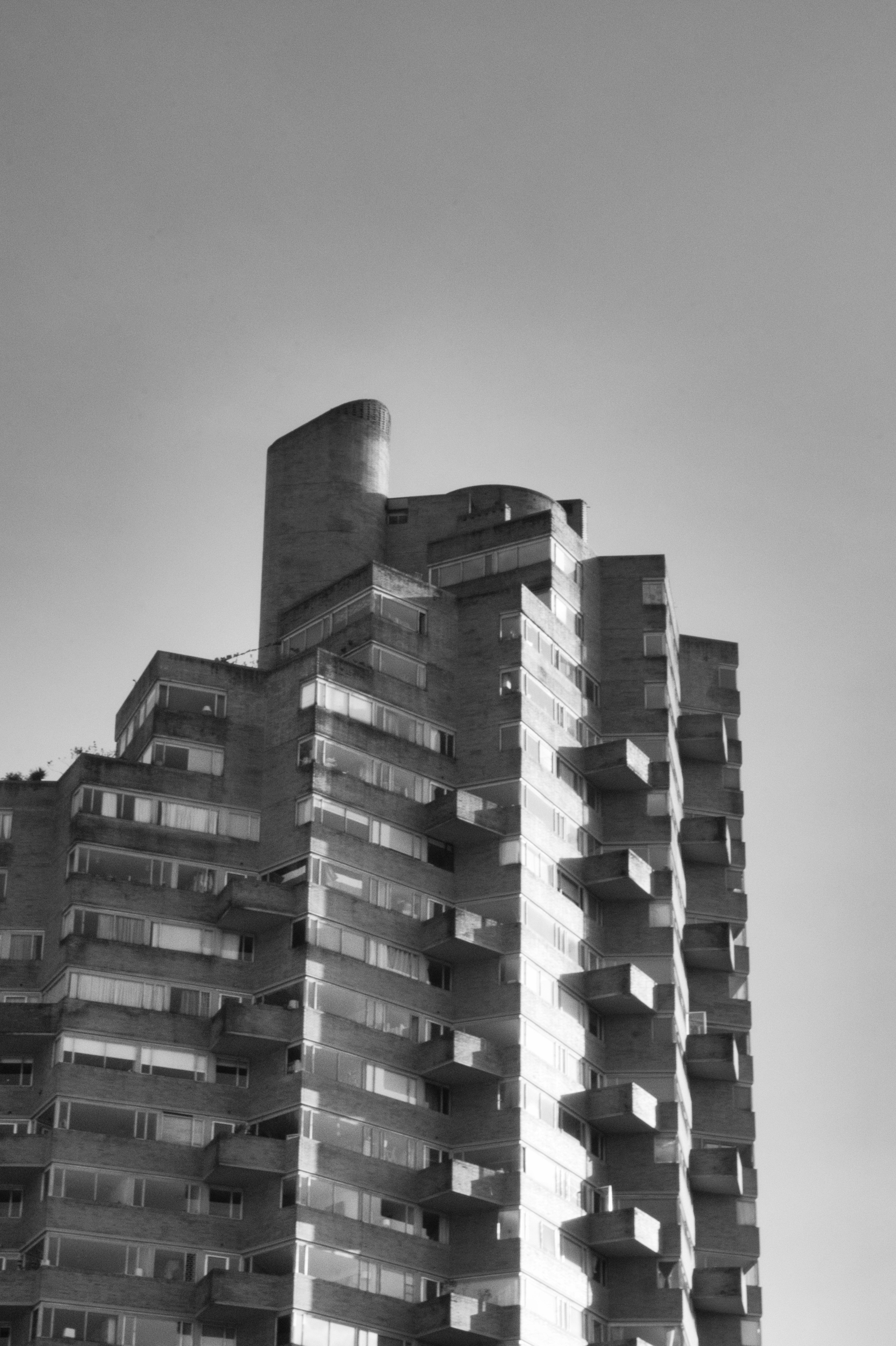 Concrete Prism Reaching Skyward