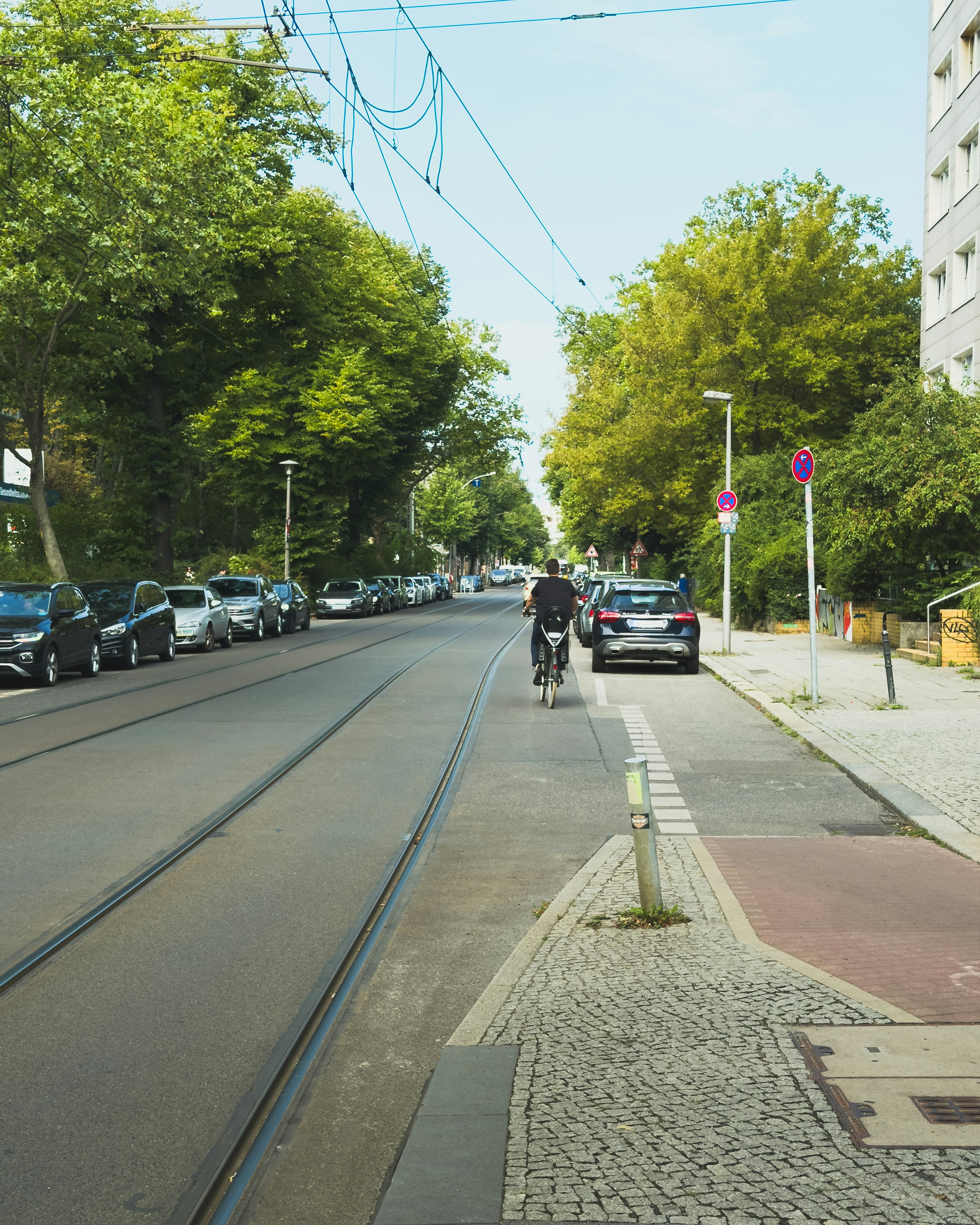 Rider in the Central Avenue: A Quiet City Moment