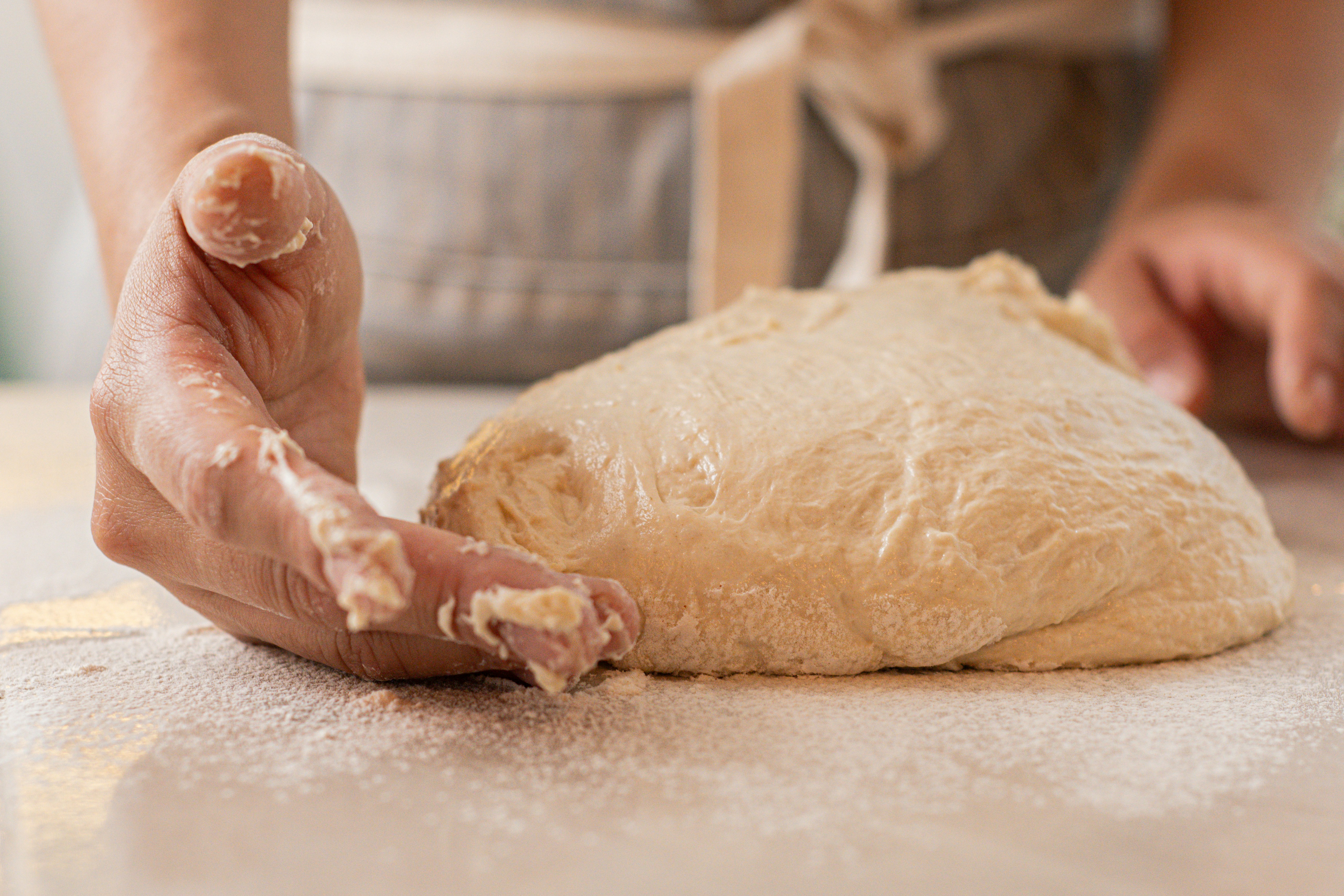 Hands in Flour: Kneading a Soft Moment