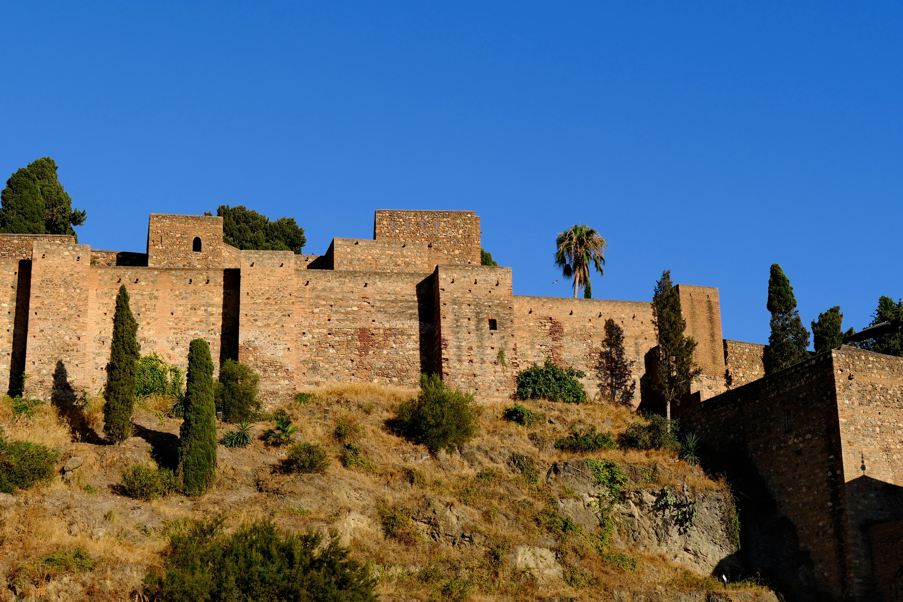 Hilltop Fortress: A Sunlit Bastion Above the Dry Landscape