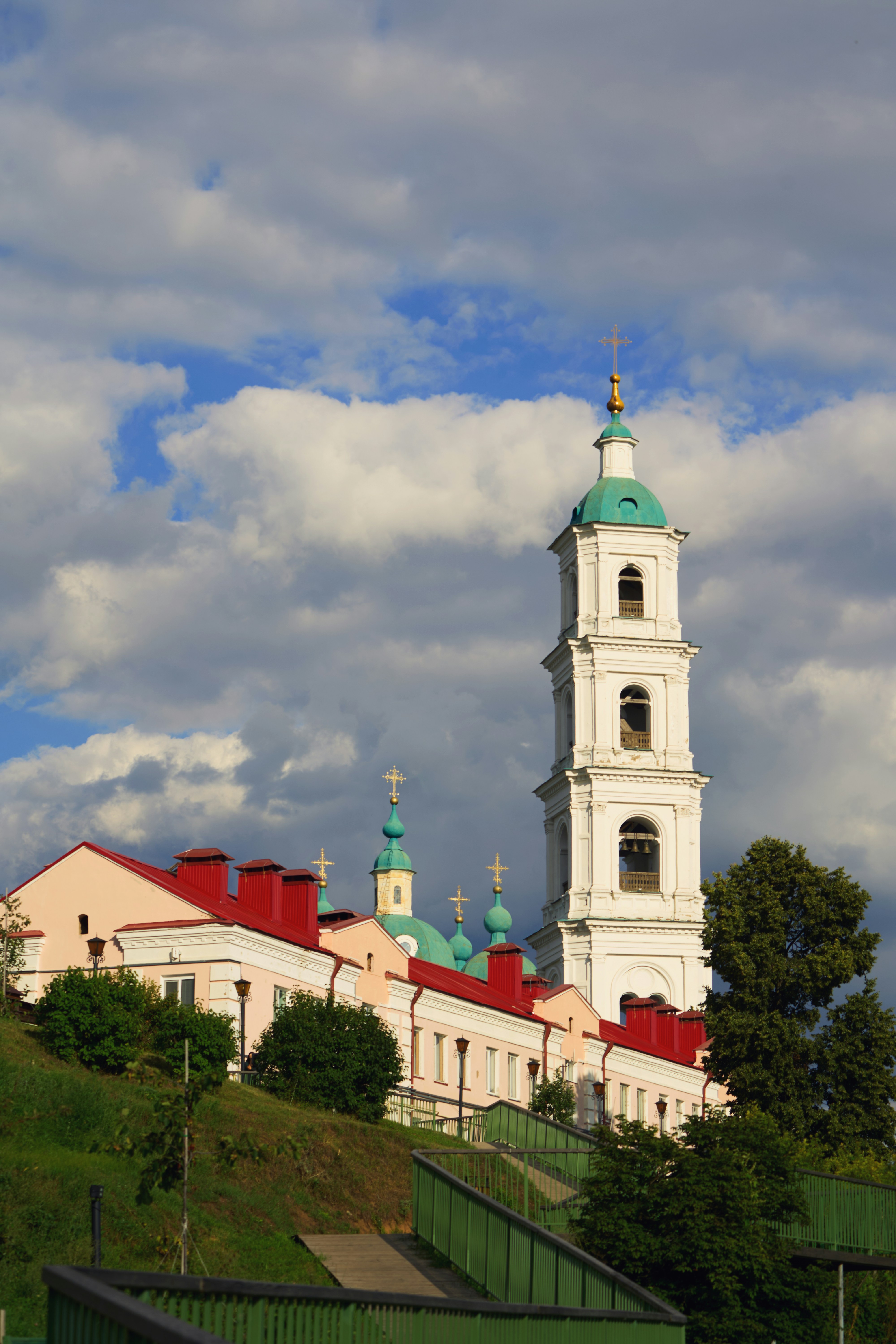 Towering Cathedral on a sunlit hill