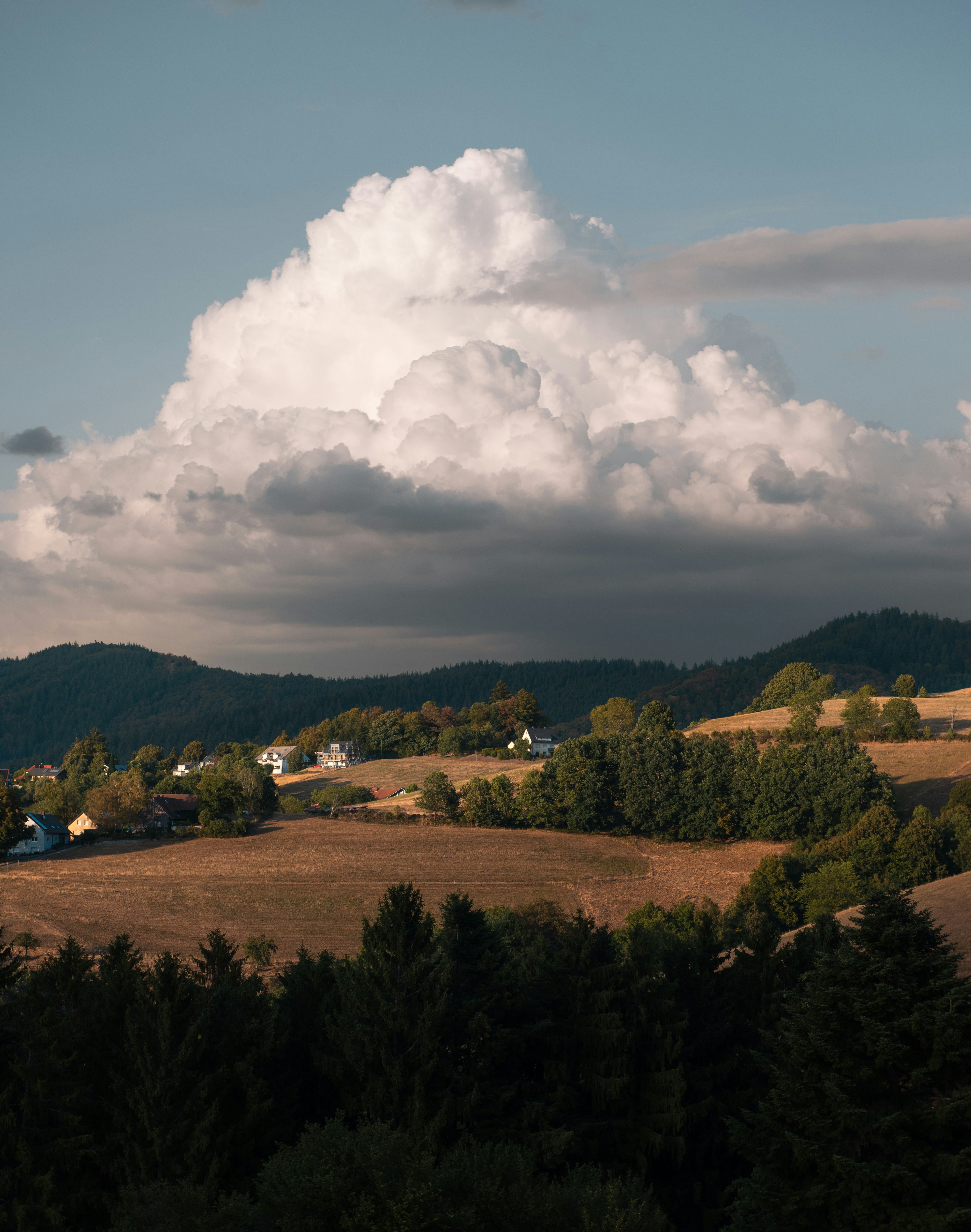Cloud Crown Over A Quiet Countryside